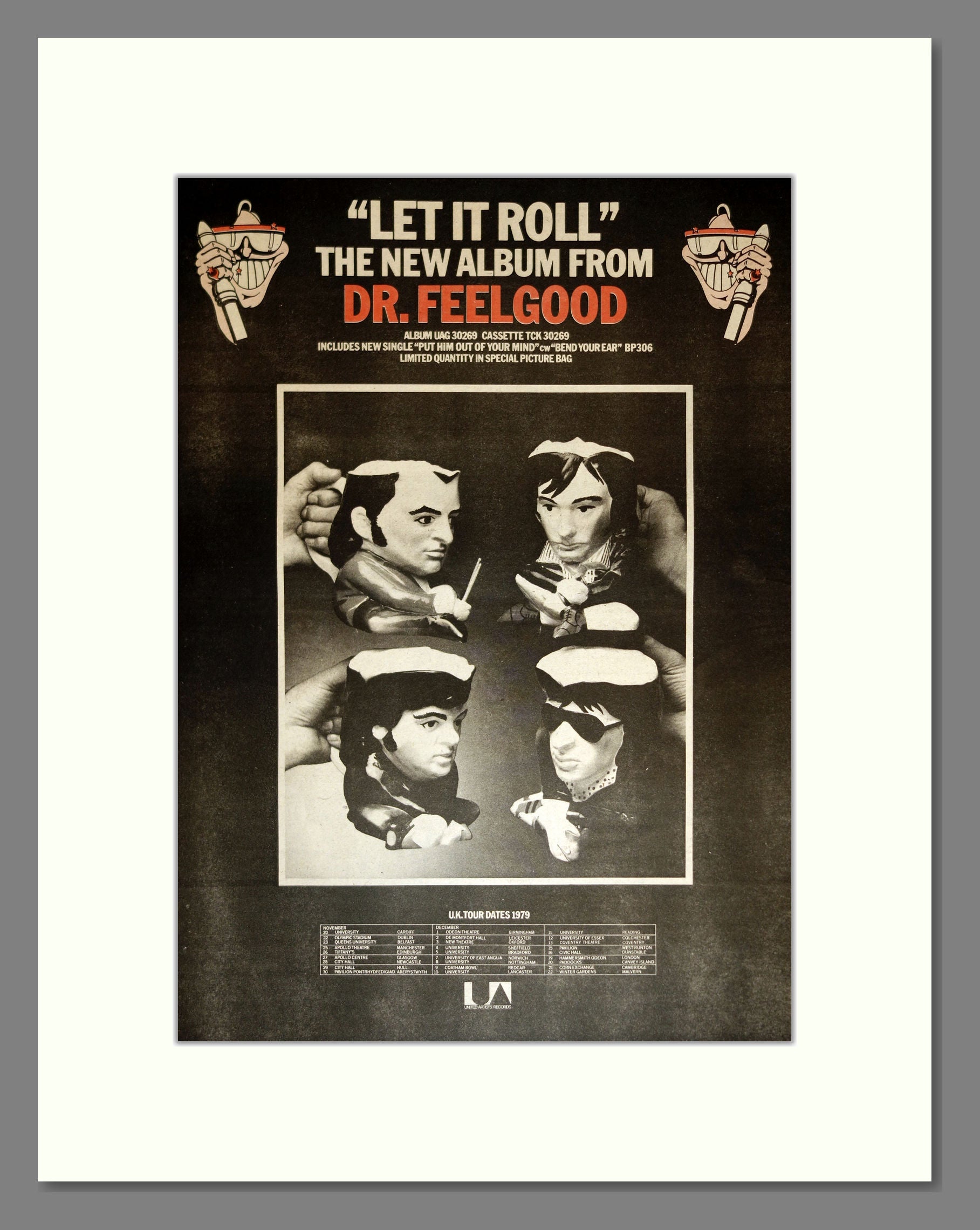 Dr Feelgood - Let It Roll (UK Tour). Vintage Advert 1979 (ref AD17095) – The Nostalgia Shop