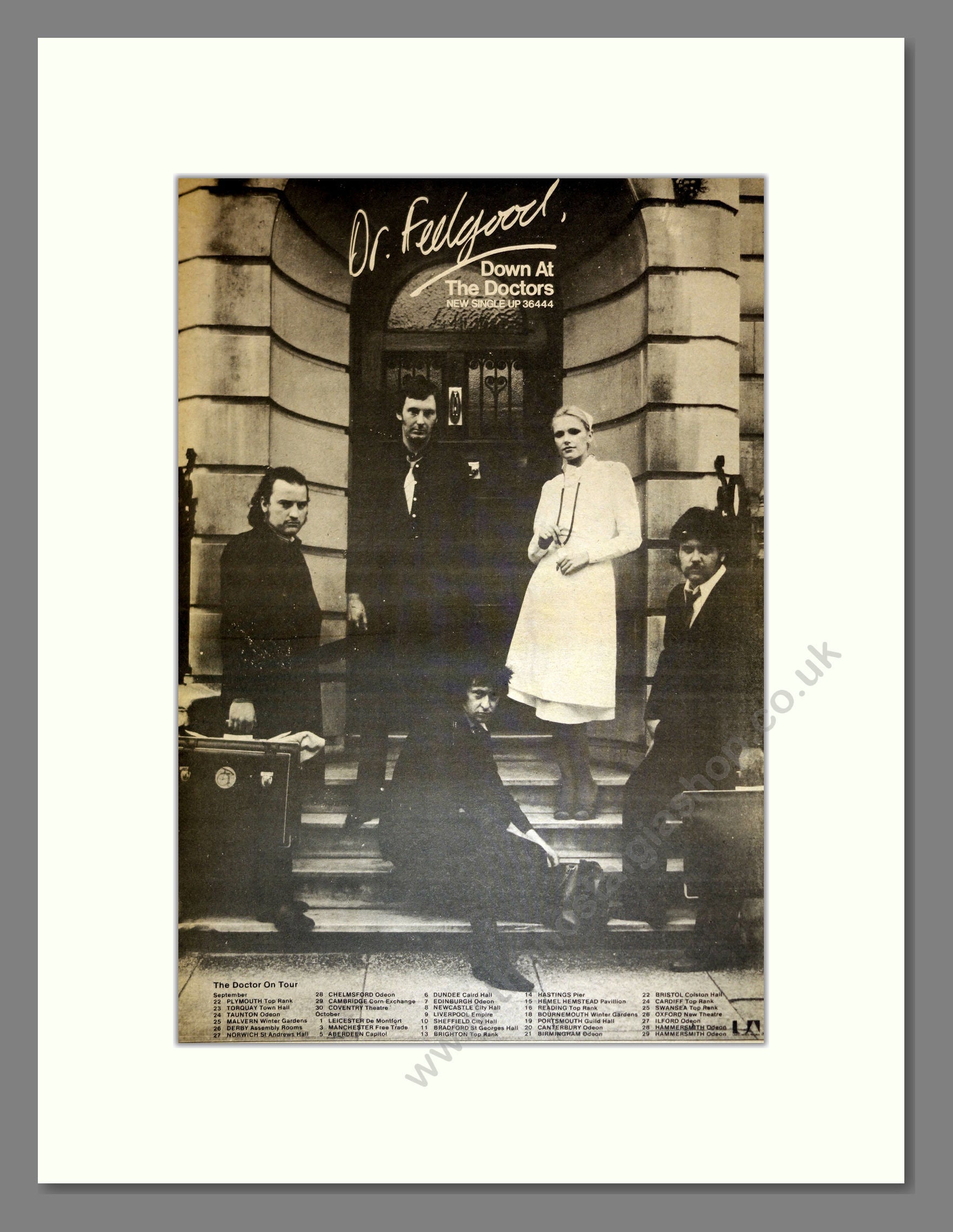 Dr Feelgood - Down At The Doctors (UK Tour). Vintage Advert 1978 (ref – The Nostalgia Shop