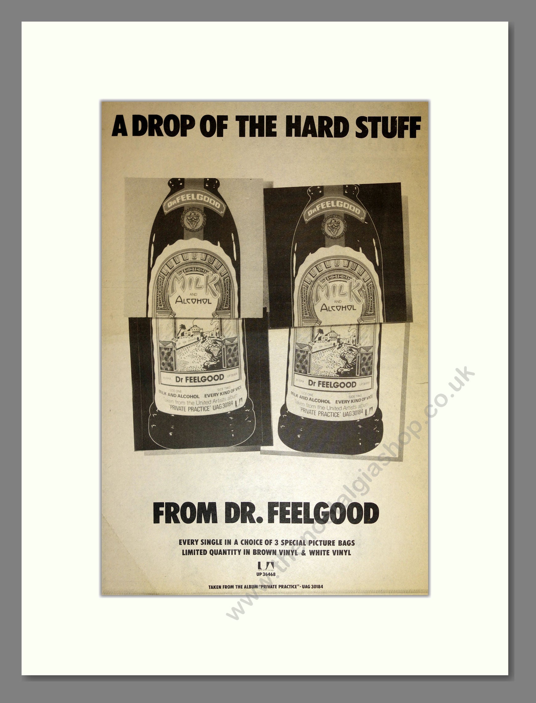 Dr Feelgood - Milk and Alcohol. Vintage Advert 1979 (ref AD17115) – The Nostalgia Shop