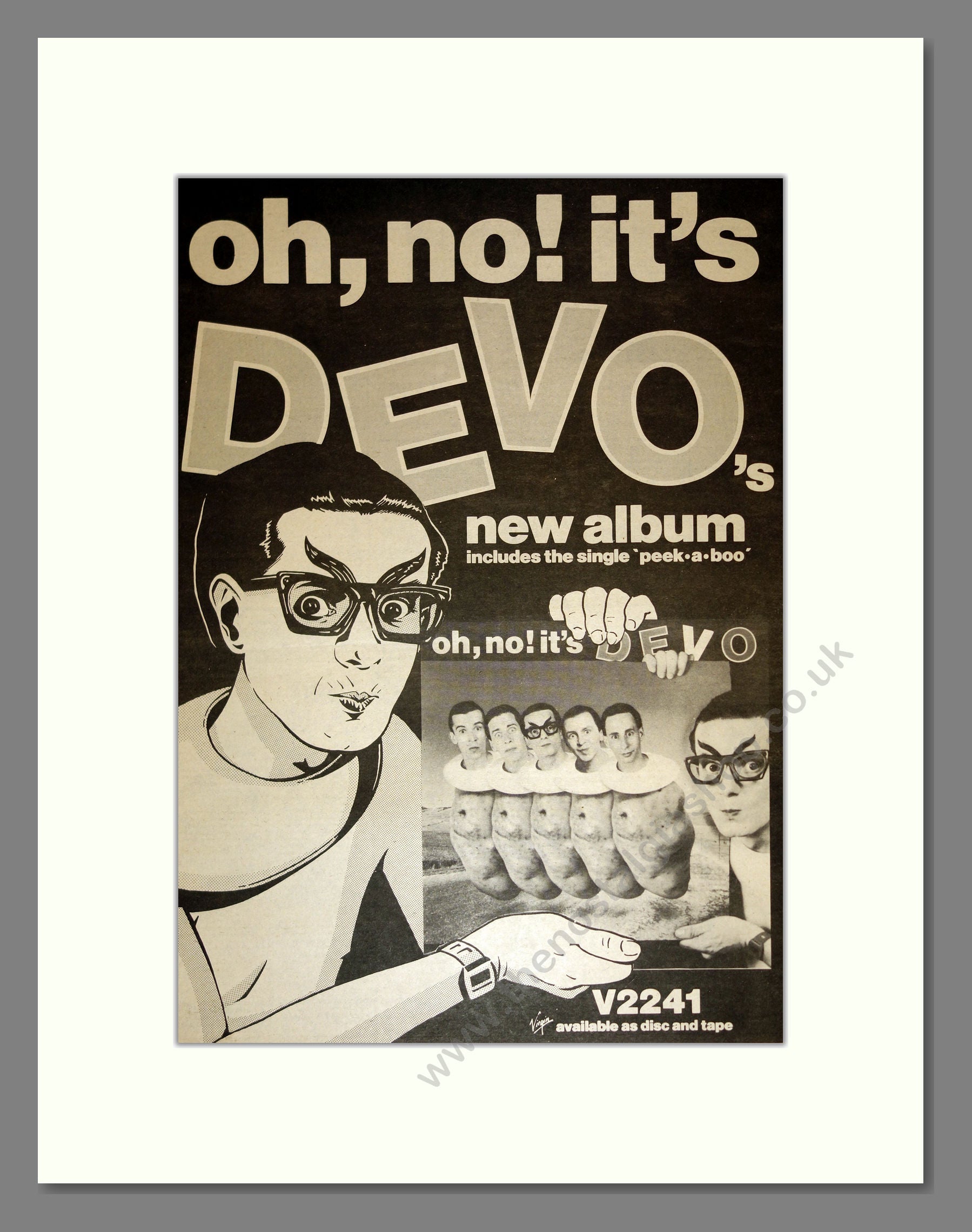 Devo - Oh No It's Devo. Vintage Advert 1982 (ref AD17188) – The Nostalgia Shop