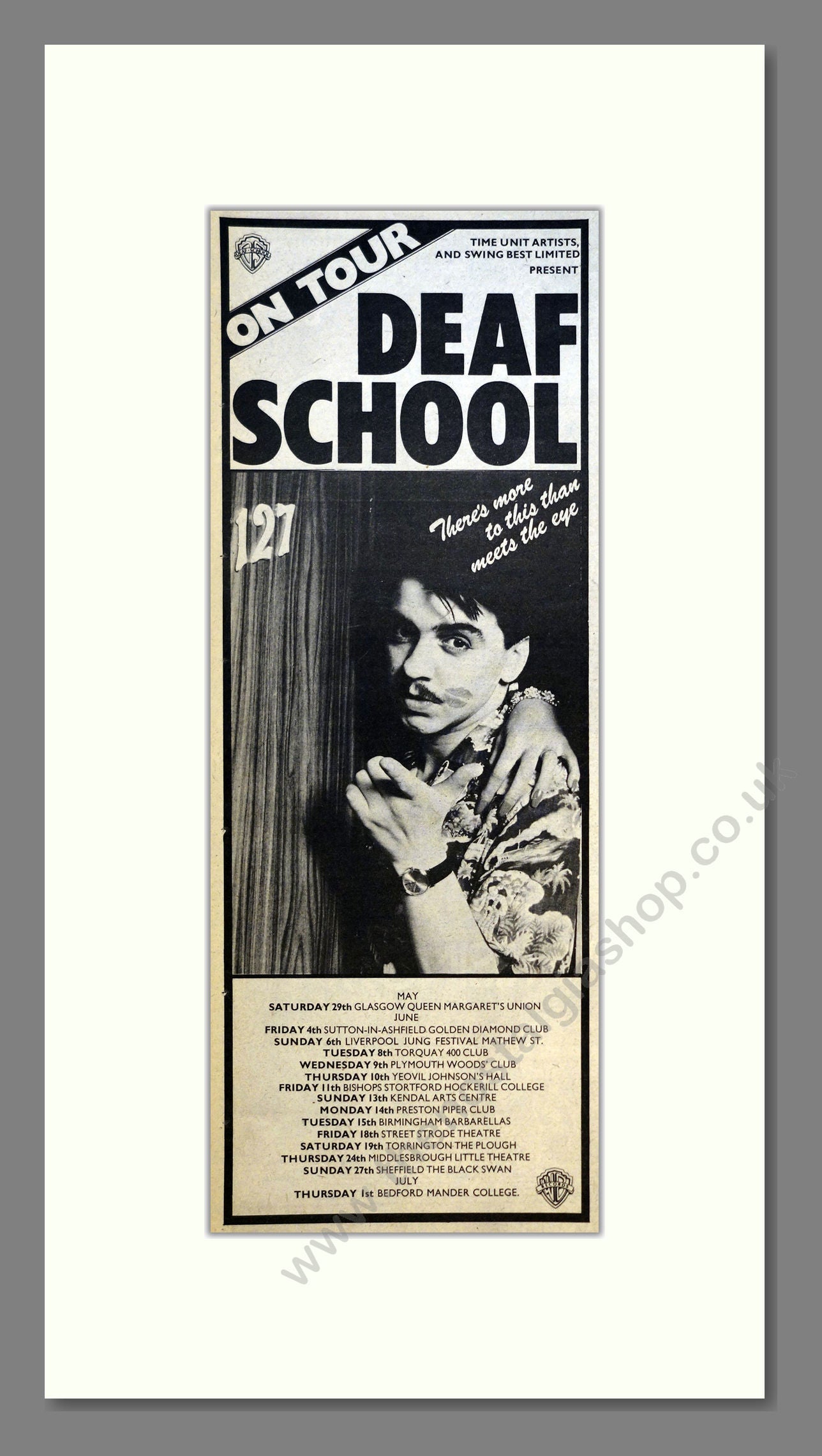 Deaf School - UK Tour. Vintage Advert 1976 (ref AD201028) – The ...