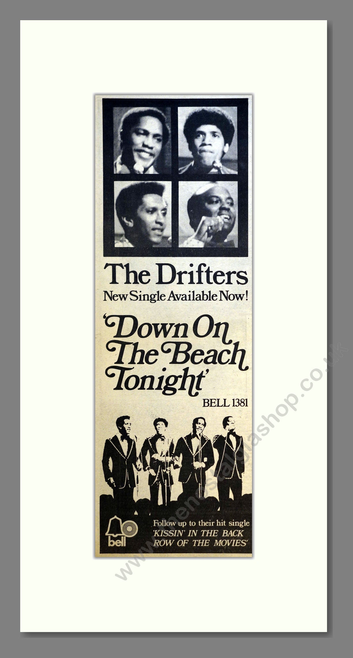 Drifters (The) - Down On The Beach Tonight. Vintage Advert 1975 (ref A ...
