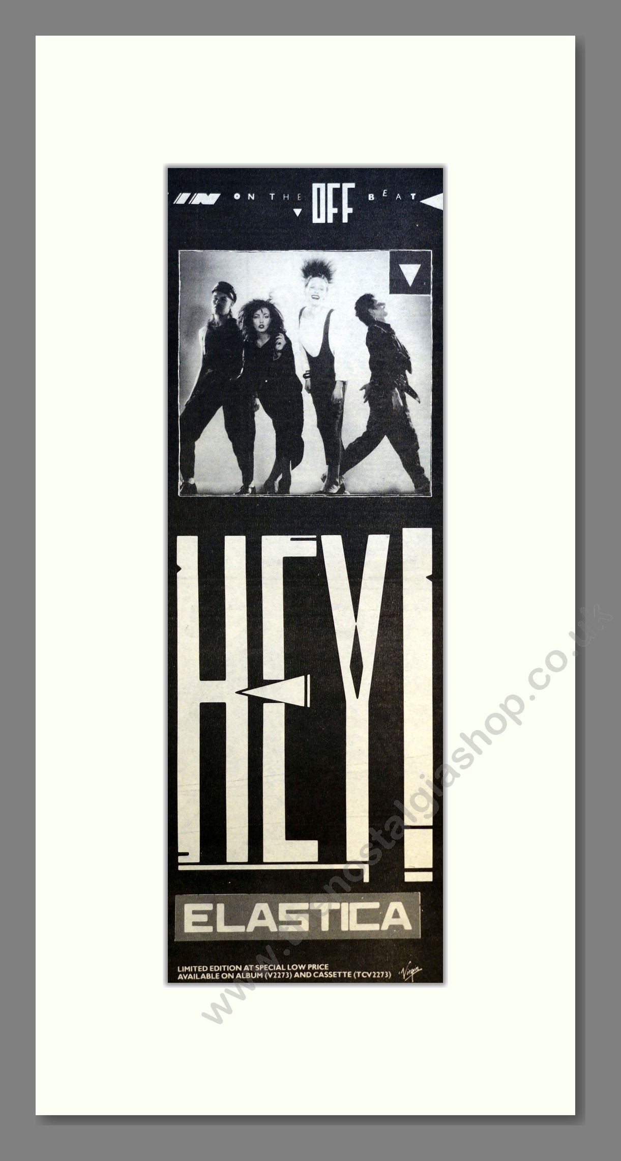 Elastica - Hey. Vintage Advert 1984 (ref AD201092) – The Nostalgia Shop
