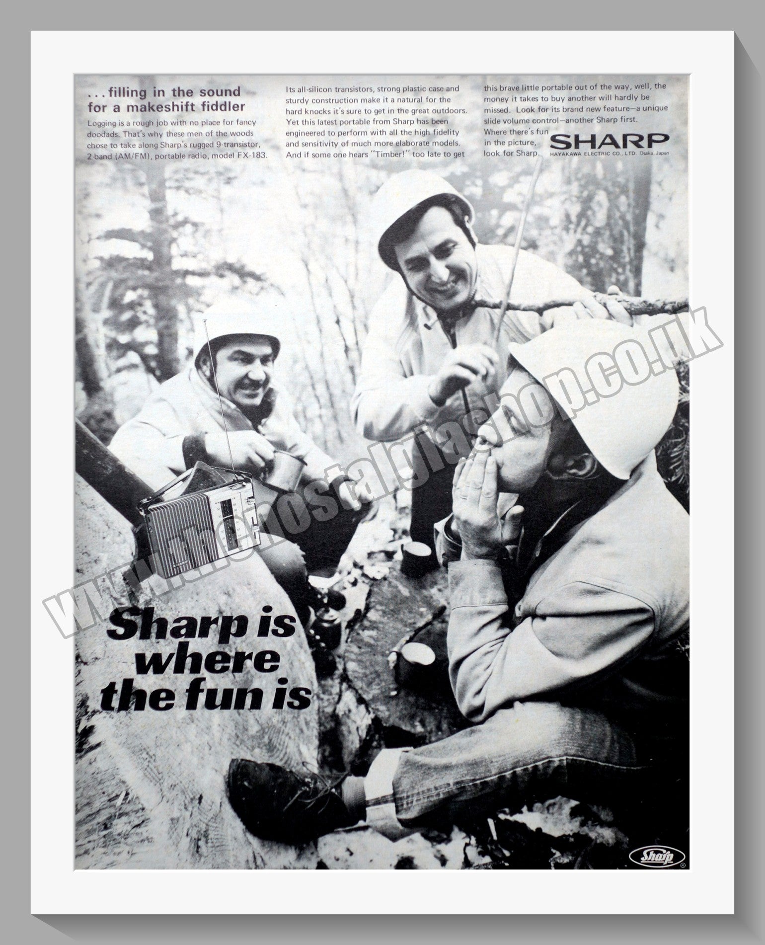 Sharp Transistor. Original Advert 1969 (ref AD300502) – The Nostalgia Shop