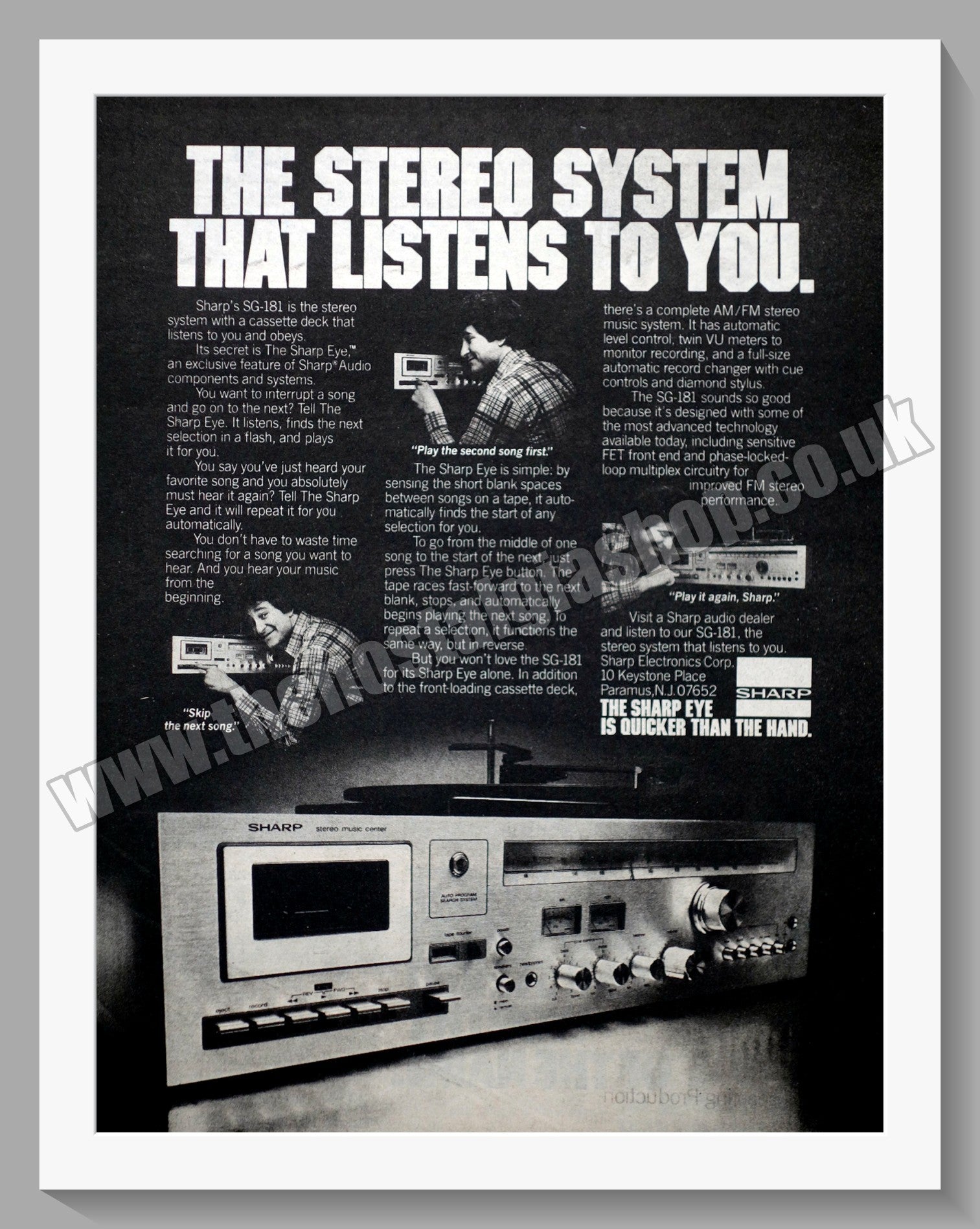 Sharp SG-181 Stereo System. Original Advert 1978 (ref AD300504) – The ...