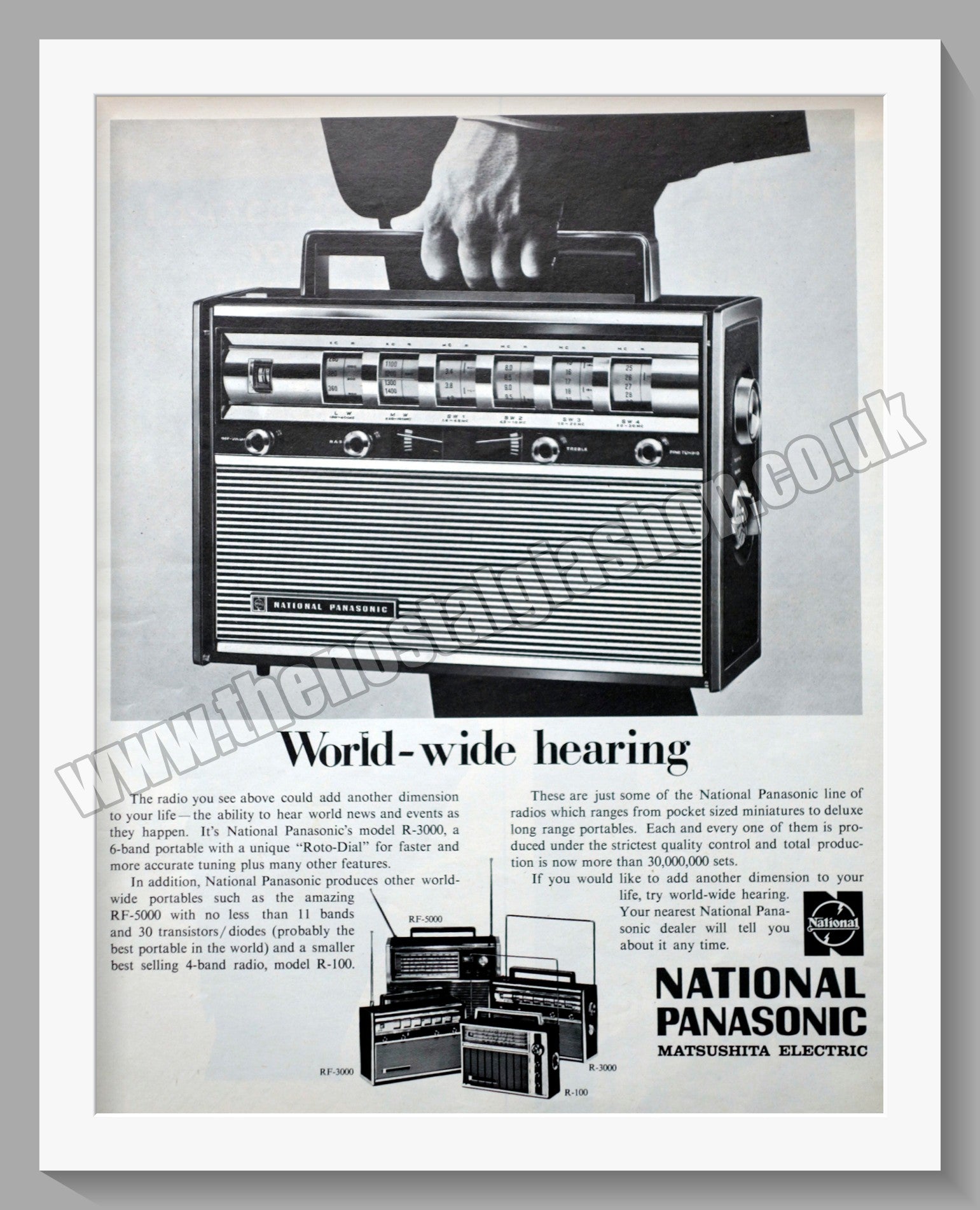 National Panasonic Portable Radios. Original Advert 1967 (ref AD300506 ...