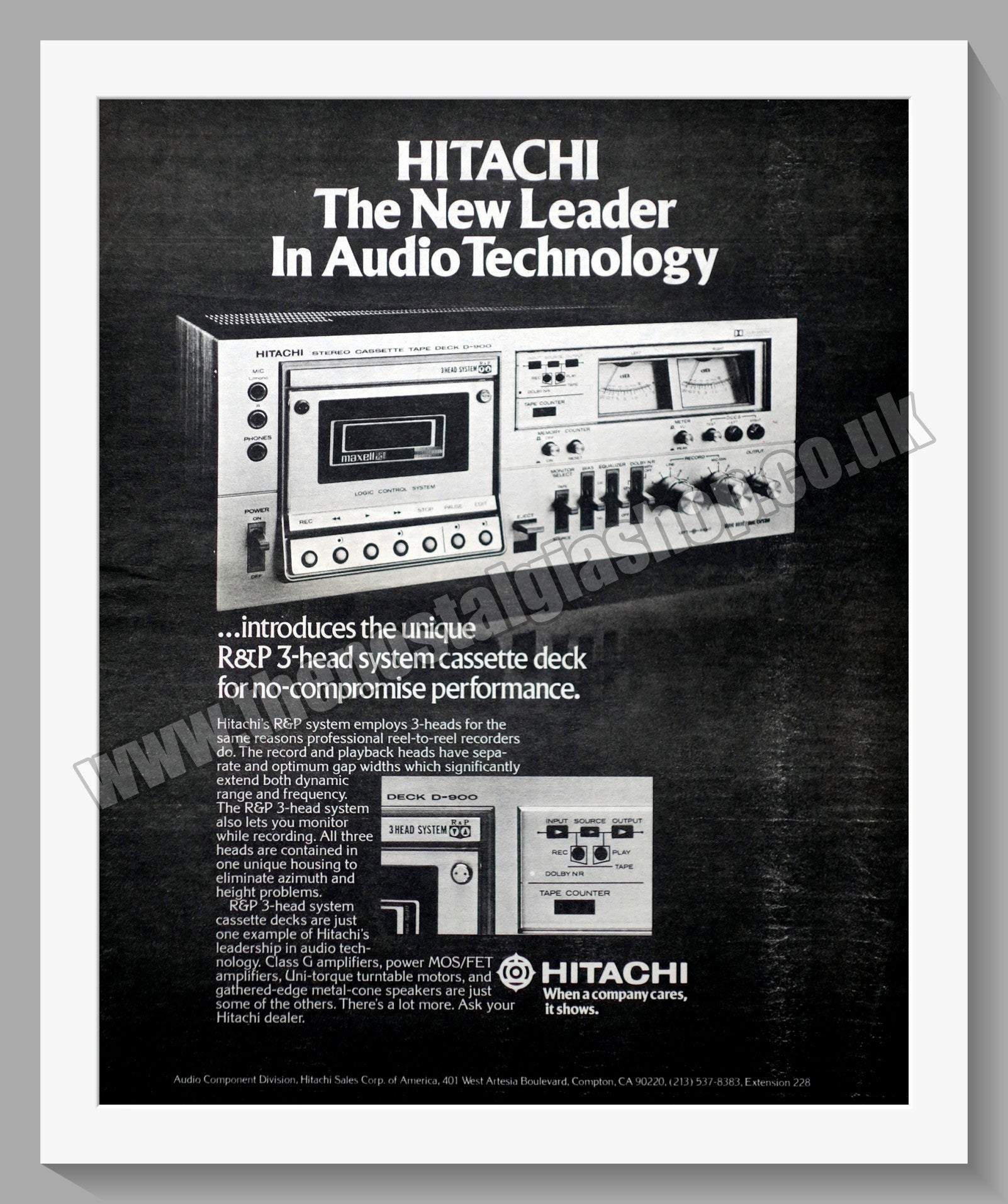 Hitachi R & P Cassette Deck. Original Advert 1978 (ref AD300541) – The ...