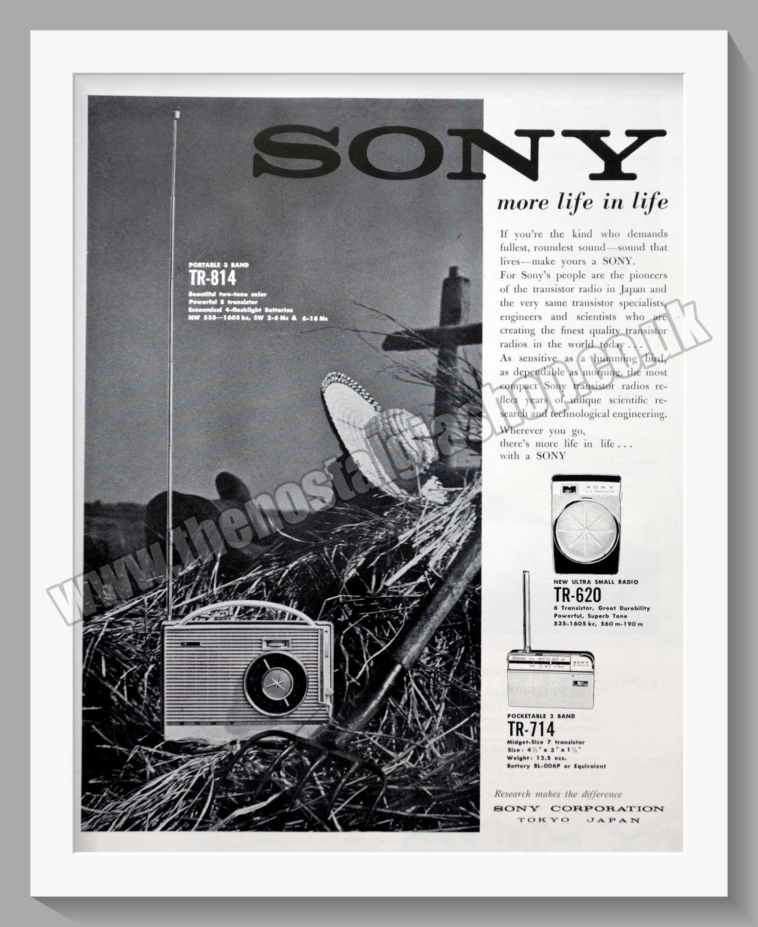 Sony Portable Radio Range. Original Advert 1960 (ref AD300567) – The ...