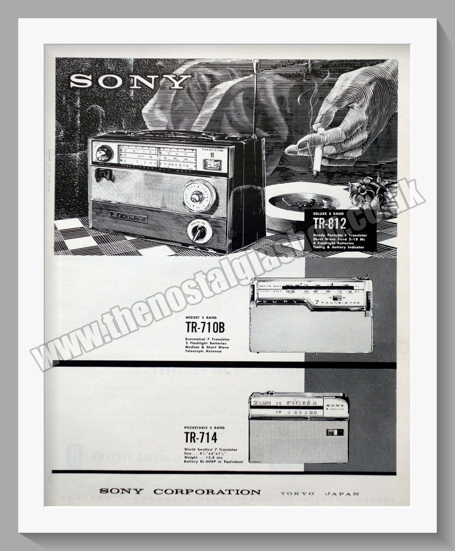 Sony Radio Range . Original Advert 1960 (ref AD300574) – The Nostalgia Shop
