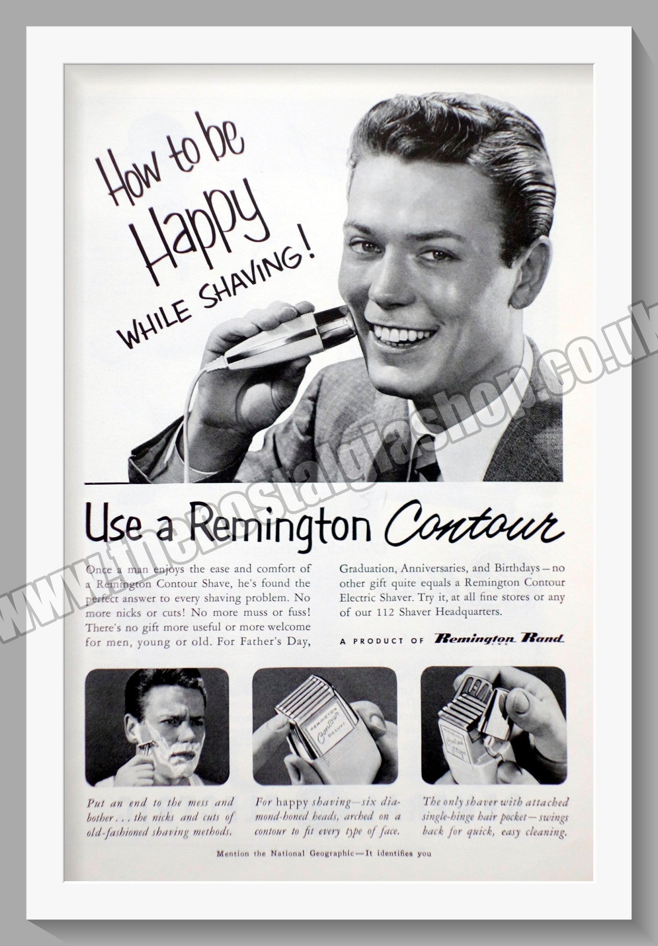 Remington Contour De Luxe Men's Shaver. Original Advert 1951 (ref AD56 ...