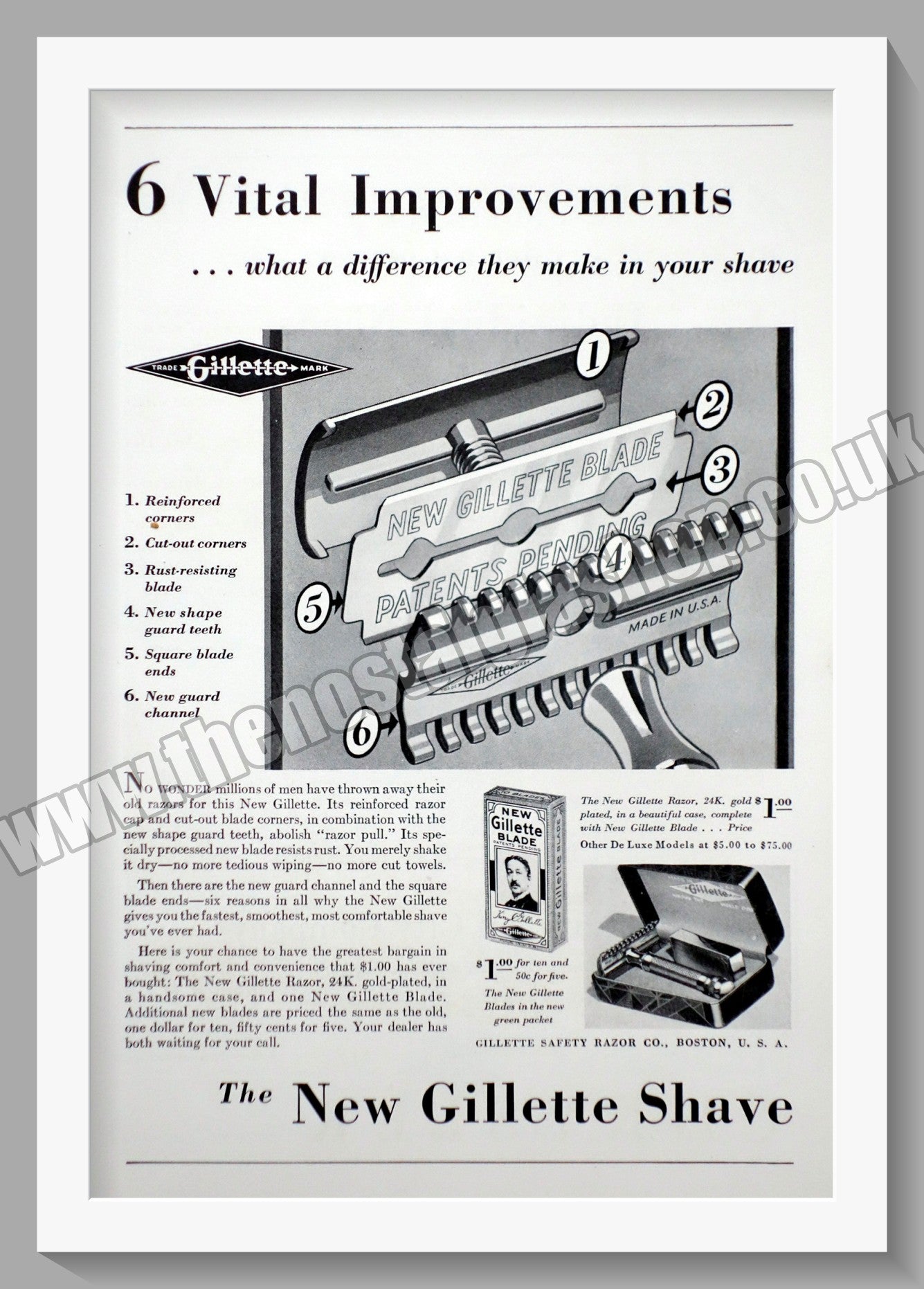 Gillette Safety Razor. Original Advert 1930 (ref AD56734) – The ...