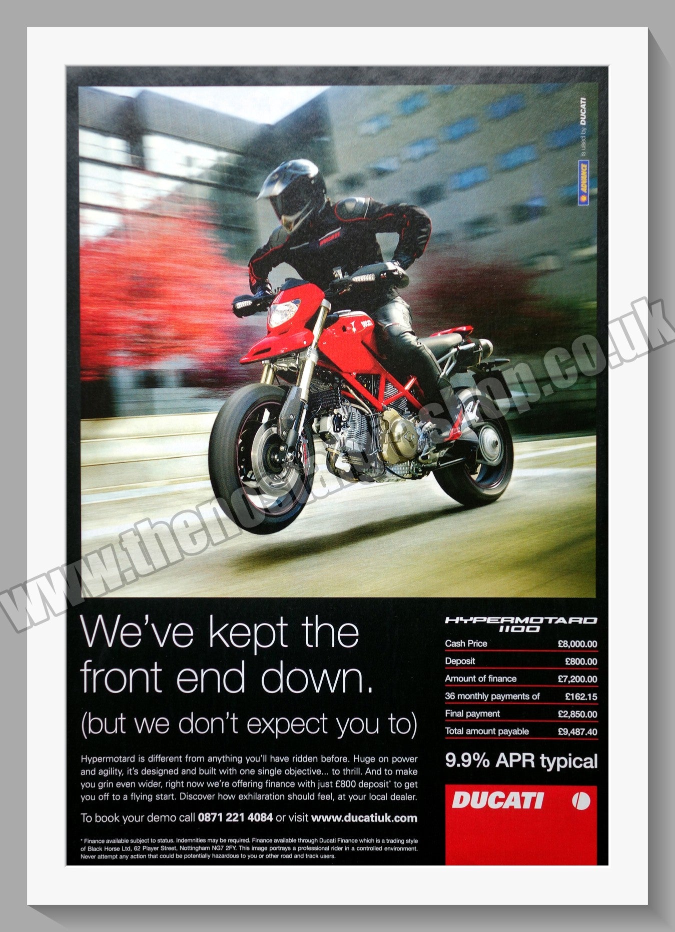 Ducati Hypermotard 1100 Motorcycle. Original Advert 2008 (ref AD56774 ...