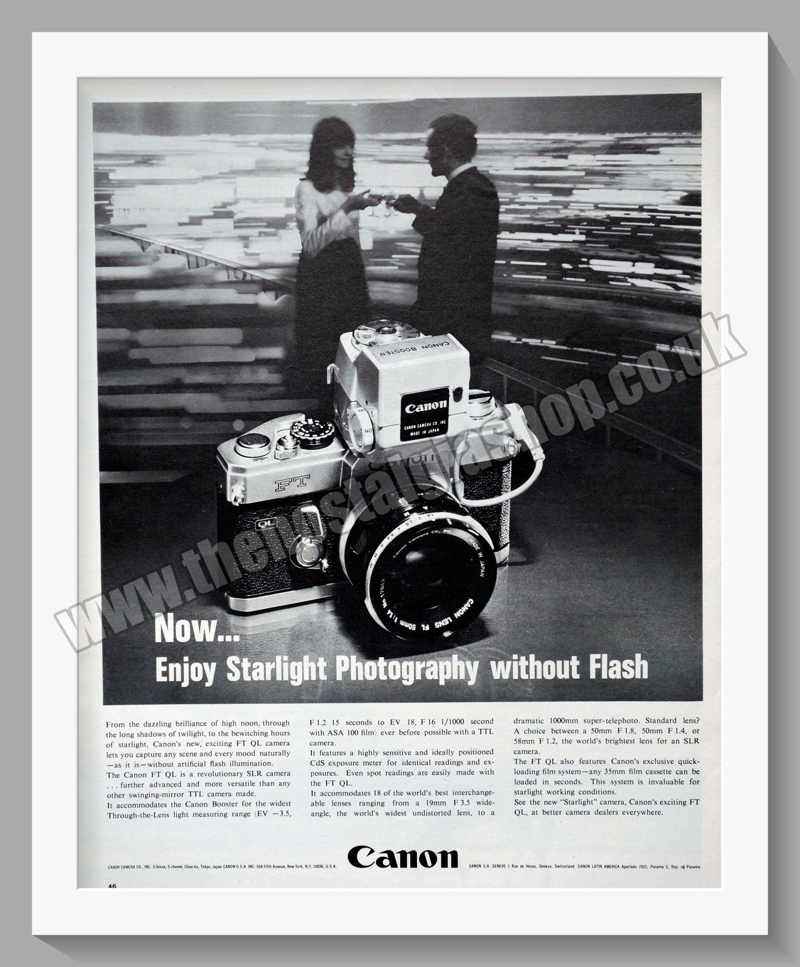 Canon FT QL Camera. Original Advert 1966 (ref AD300622) – The Nostalgia ...