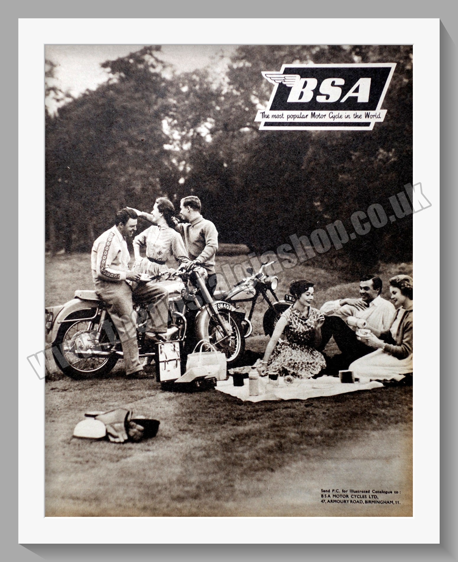 BSA Motorcycles. Original Advert 1957 (ref AD56879) – The Nostalgia Shop