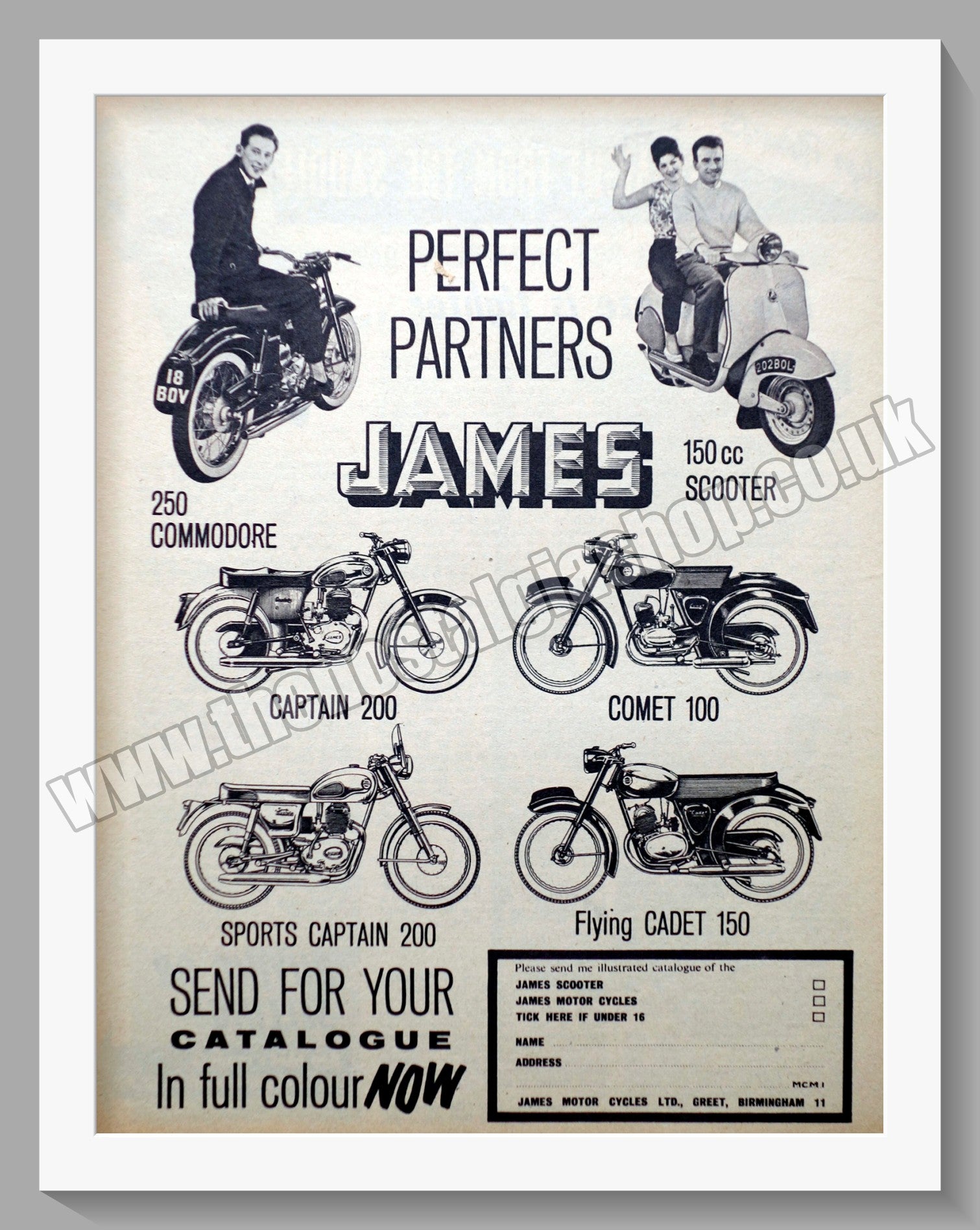 James Motorcycle Range. Original Advert 1961 (ref AD56971) – The ...