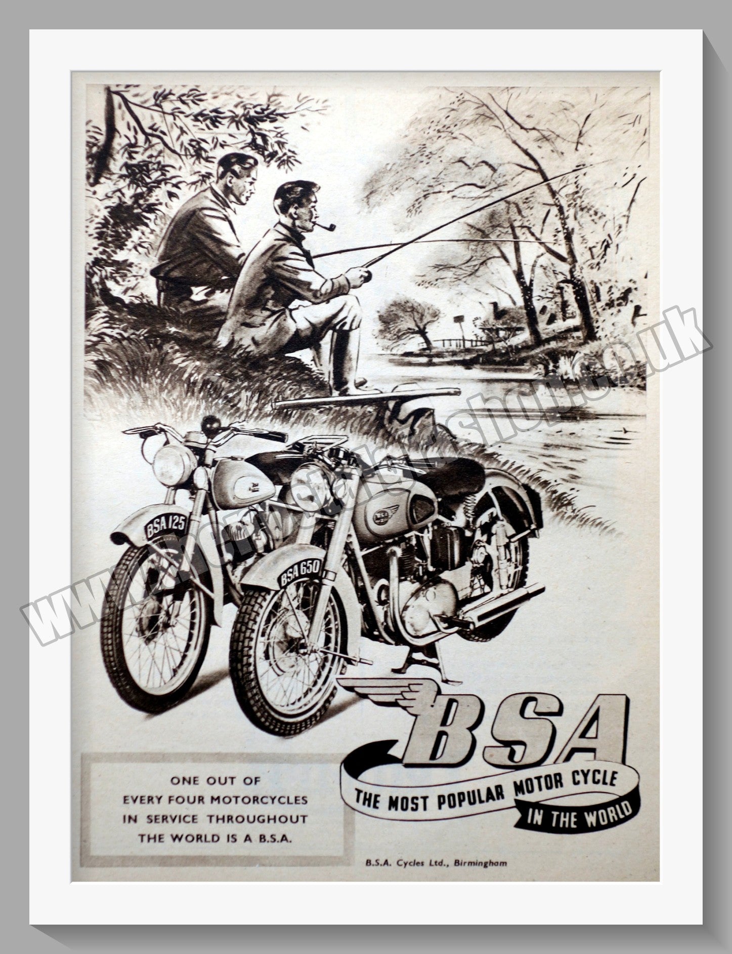 BSA 125 & 650 Motorcycle. Original Advert 1952 (ref AD57242) – The ...