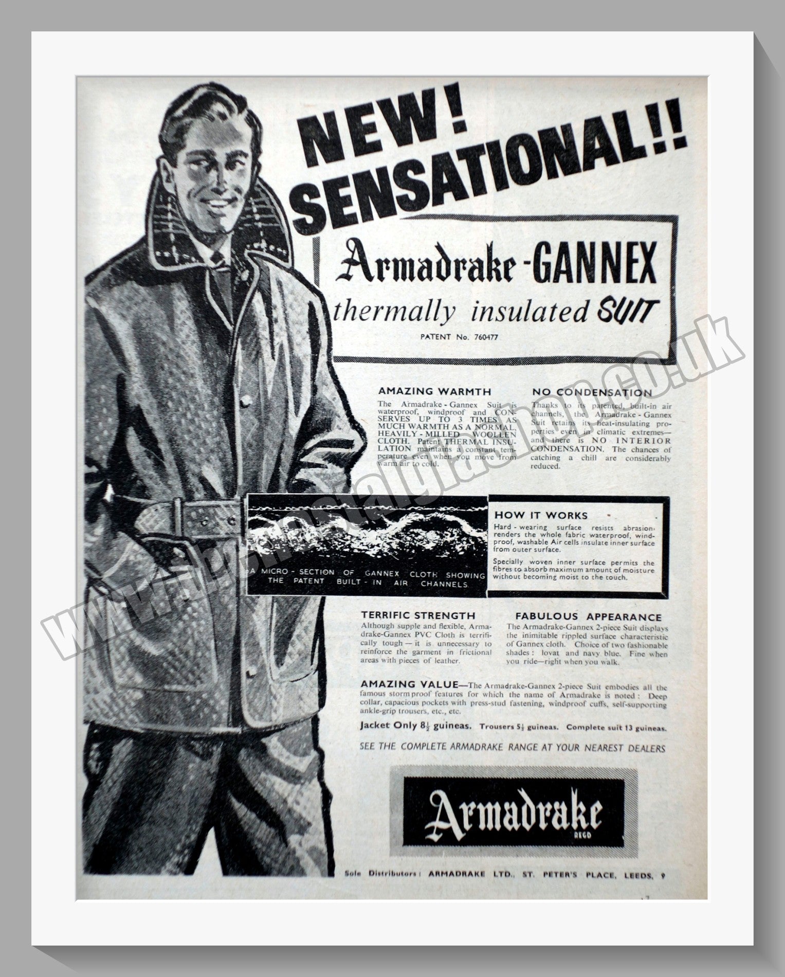 Armadrake Gannex Motorcycle Clothing. Original Advert 1959 (ref AD5774 ...