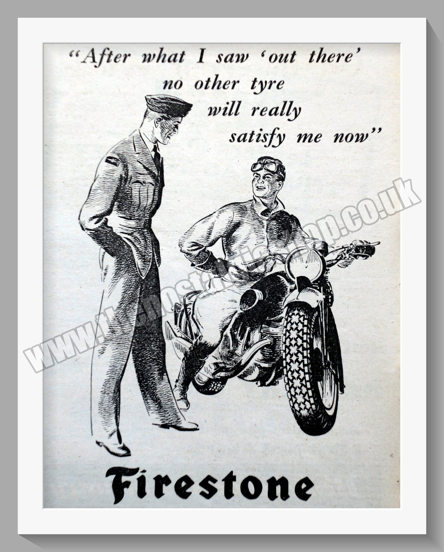 Firestone Motorcycle Tyres. Original Advert 1945 (ref AD57780) – The ...
