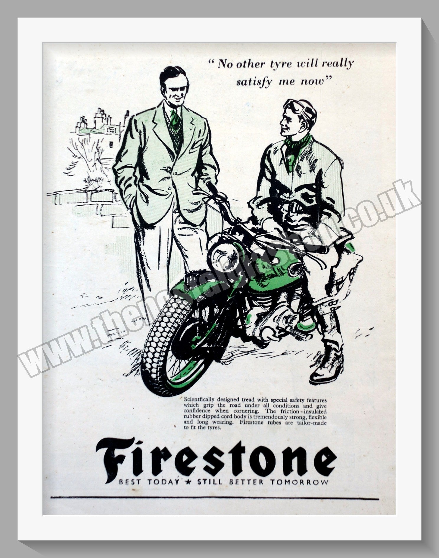 Firestone Motorcycle Tyres. Original Advert 1948 (ref AD57783) – The ...