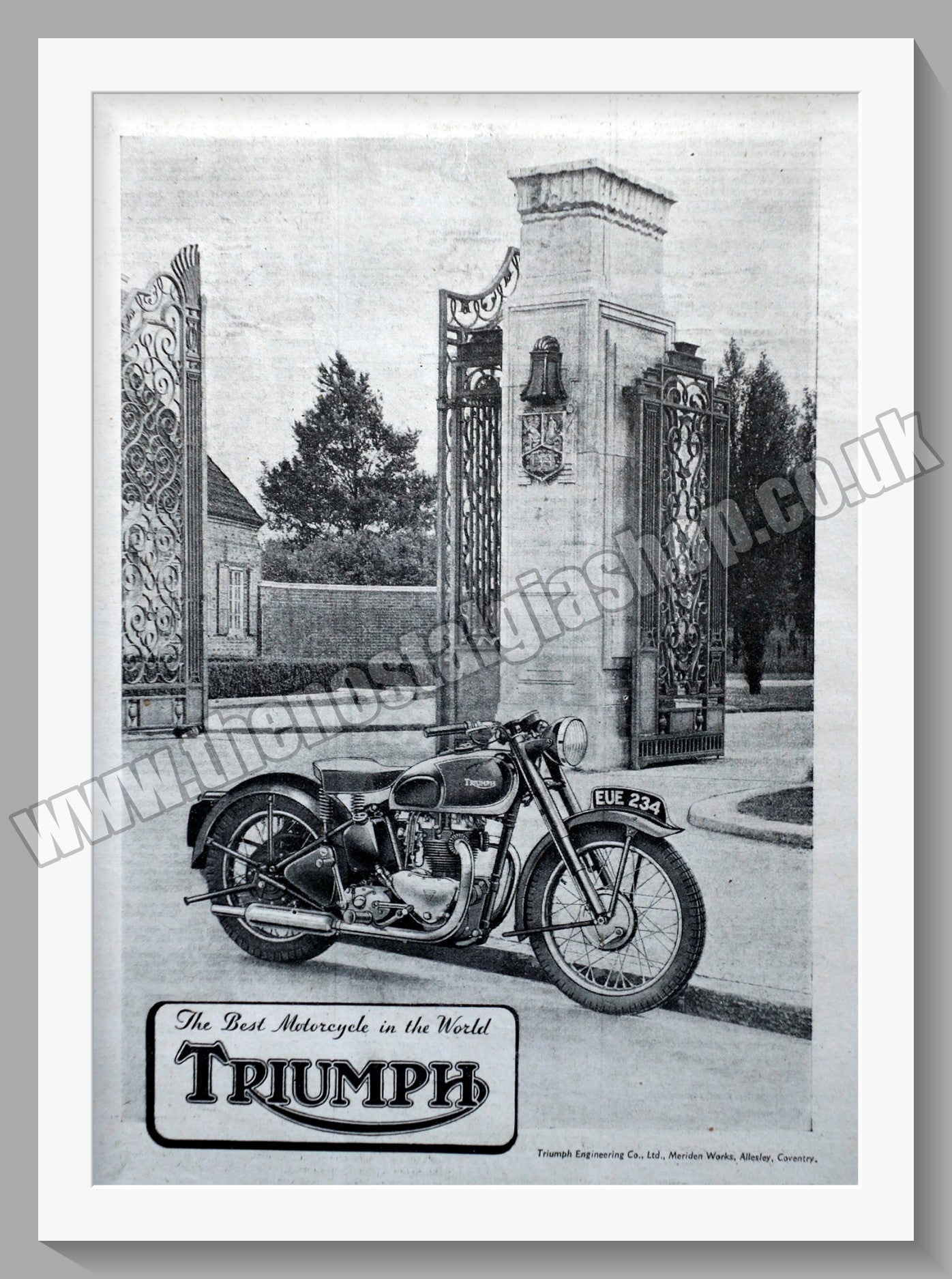 Triumph Motorcycles. Original advert 1948 (ref AD57928) – The Nostalgia ...