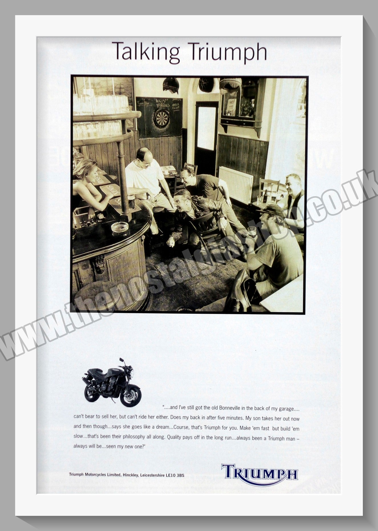 Triumph Motorcycles. Original advert 1996 (ref AD58043) – The Nostalgia ...