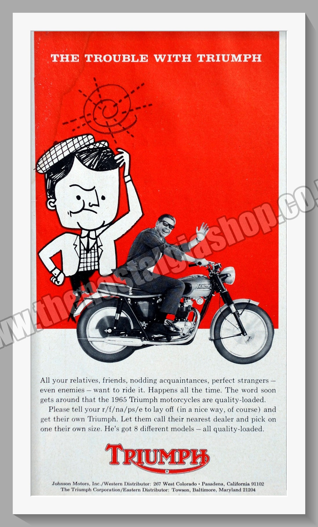 Triumph Motorcycles. Original advert 1965 (ref AD58054) – The Nostalgia ...