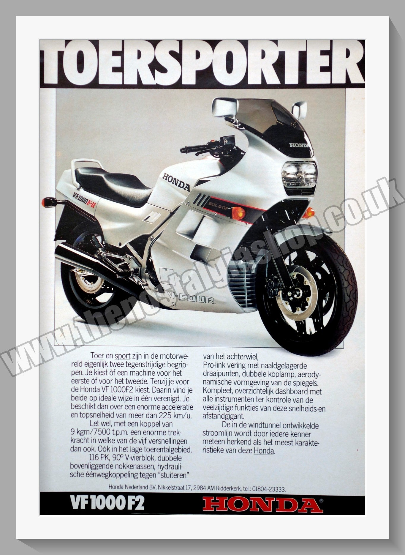 Honda VF1000F2 Motorcycle. 1985 Original advert (ref AD58228) – The ...
