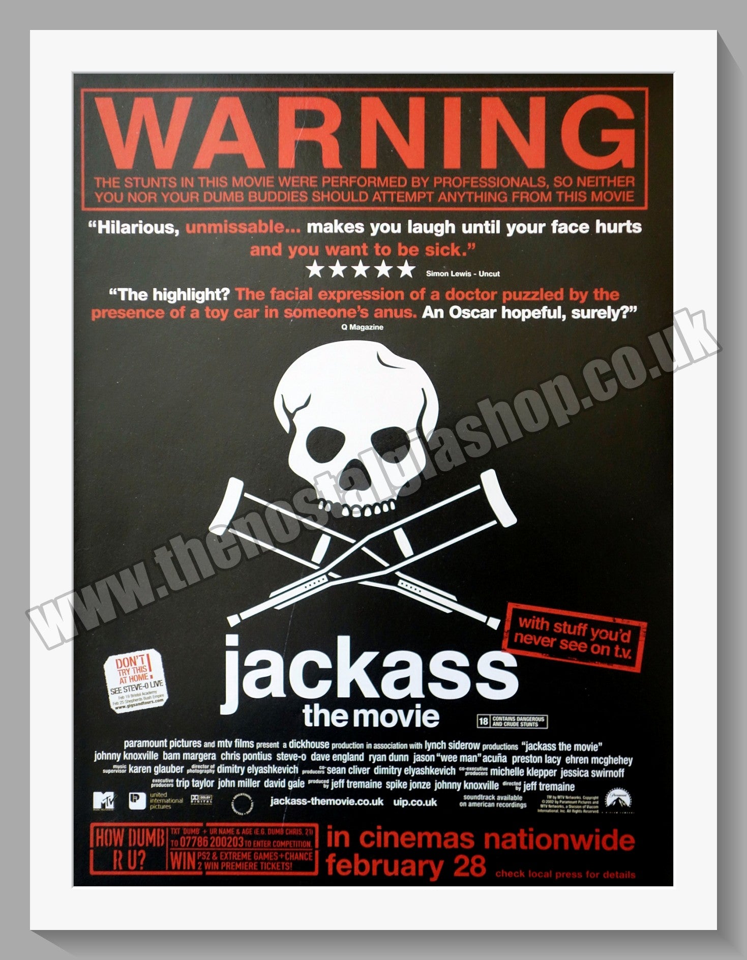 Jackass The Movie. 2003 Original Advert (ref AD58513) – The Nostalgia Shop