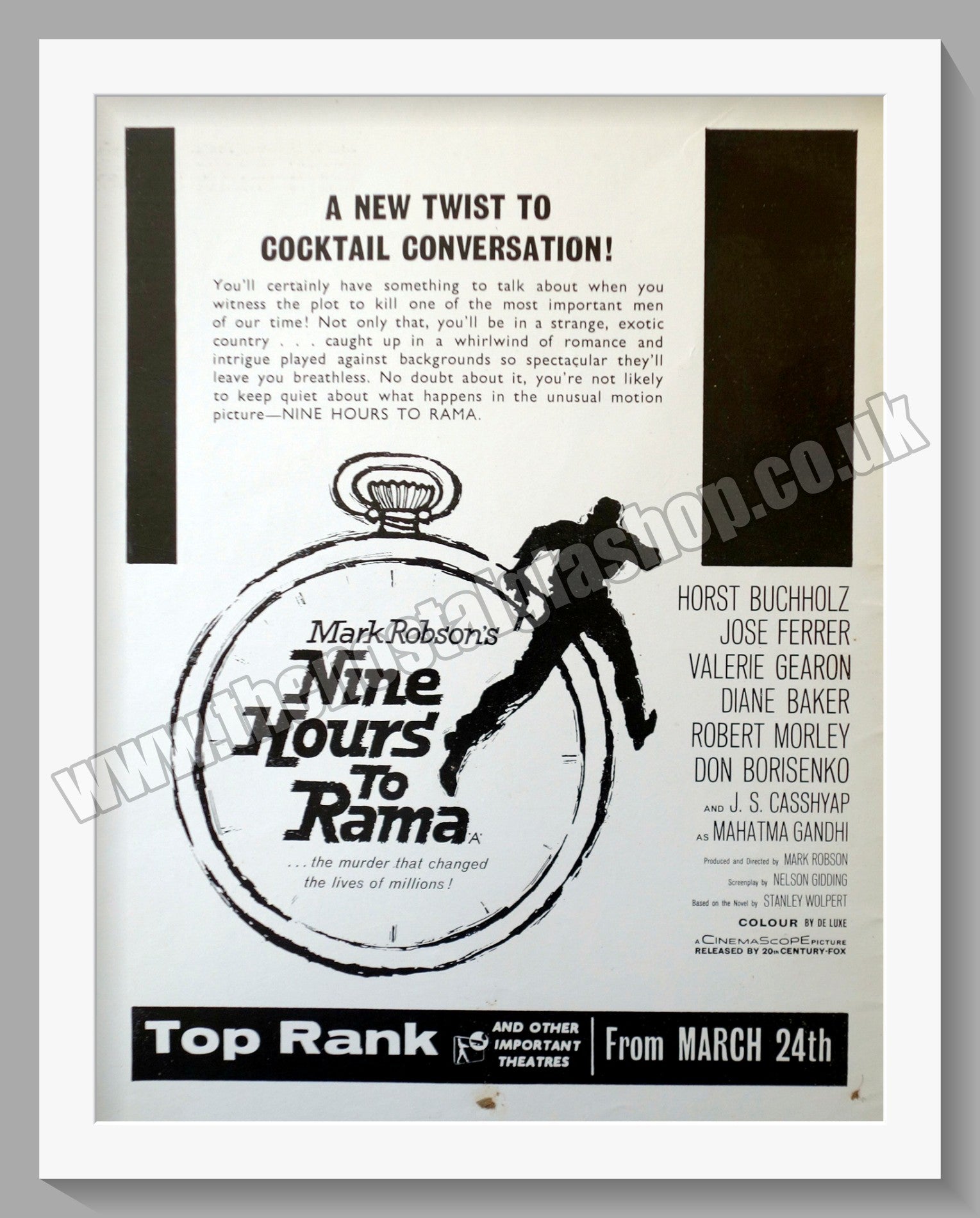 Nine Hours To Rama. 1963 Original Advert (ref AD58530) – The Nostalgia Shop