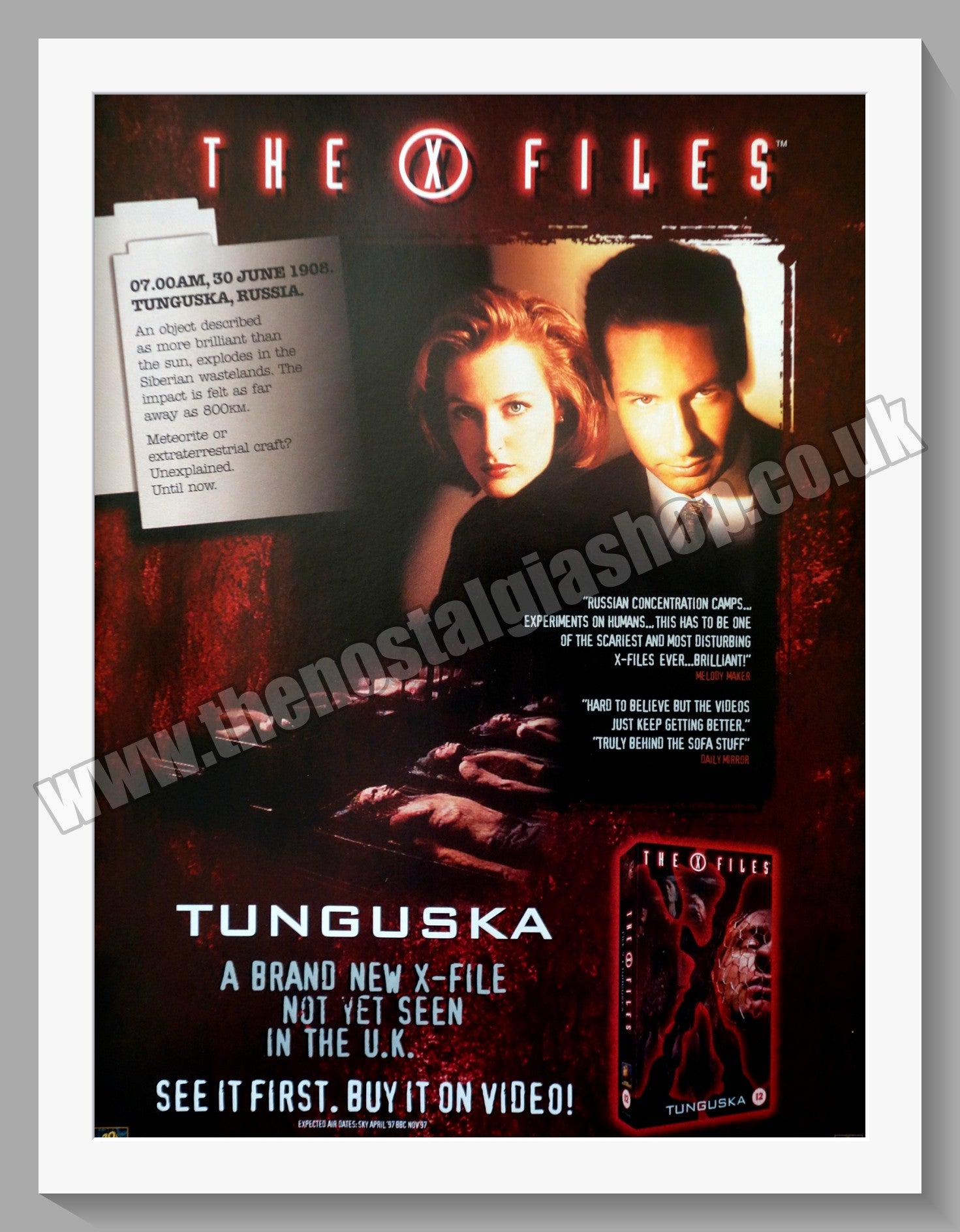 The X Files Tunguska. 1997 Original Advert (ref AD58602) – The ...