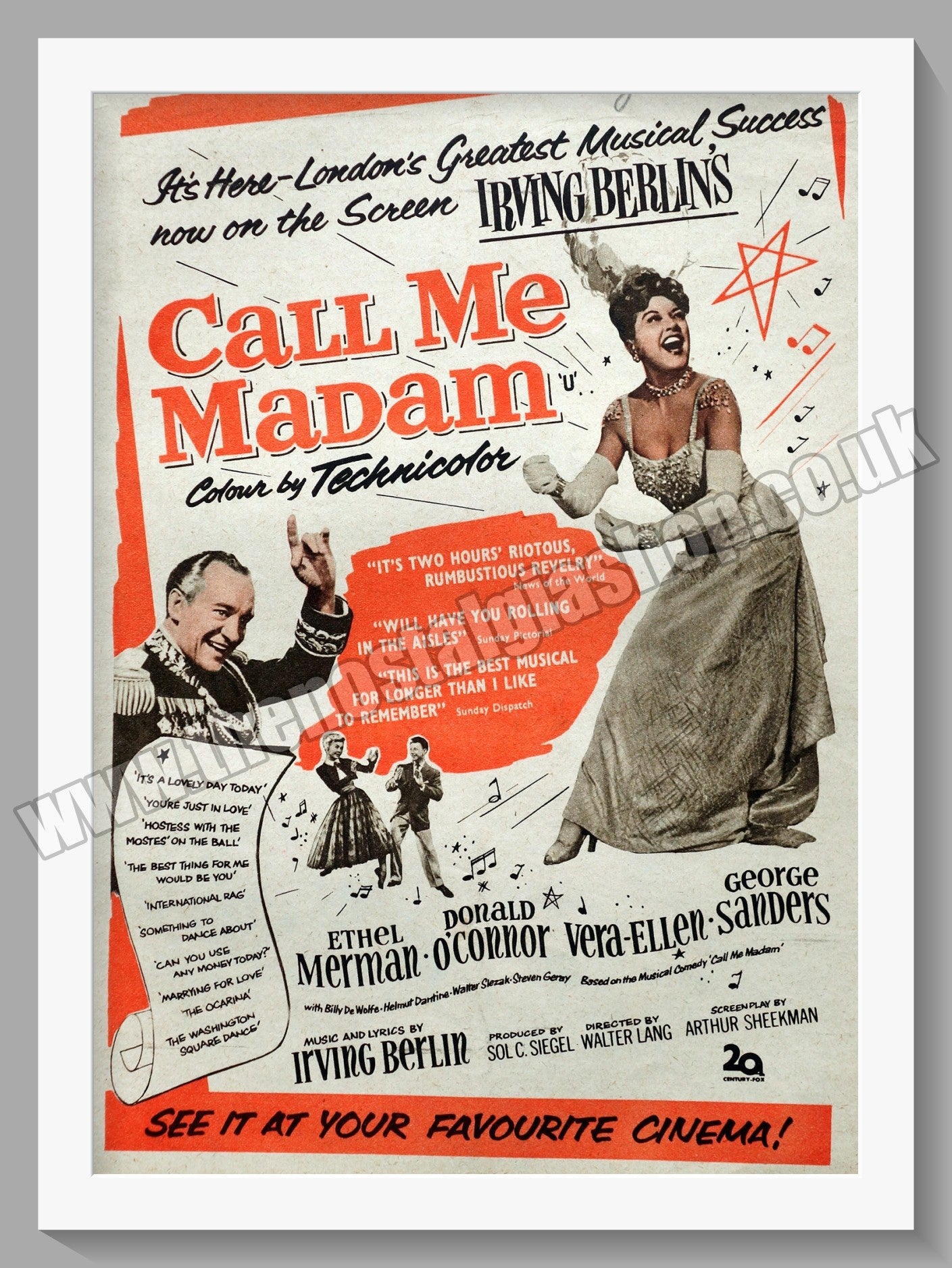 Call Me Madam. 1953 Original Advert (ref AD58708) – The Nostalgia Shop