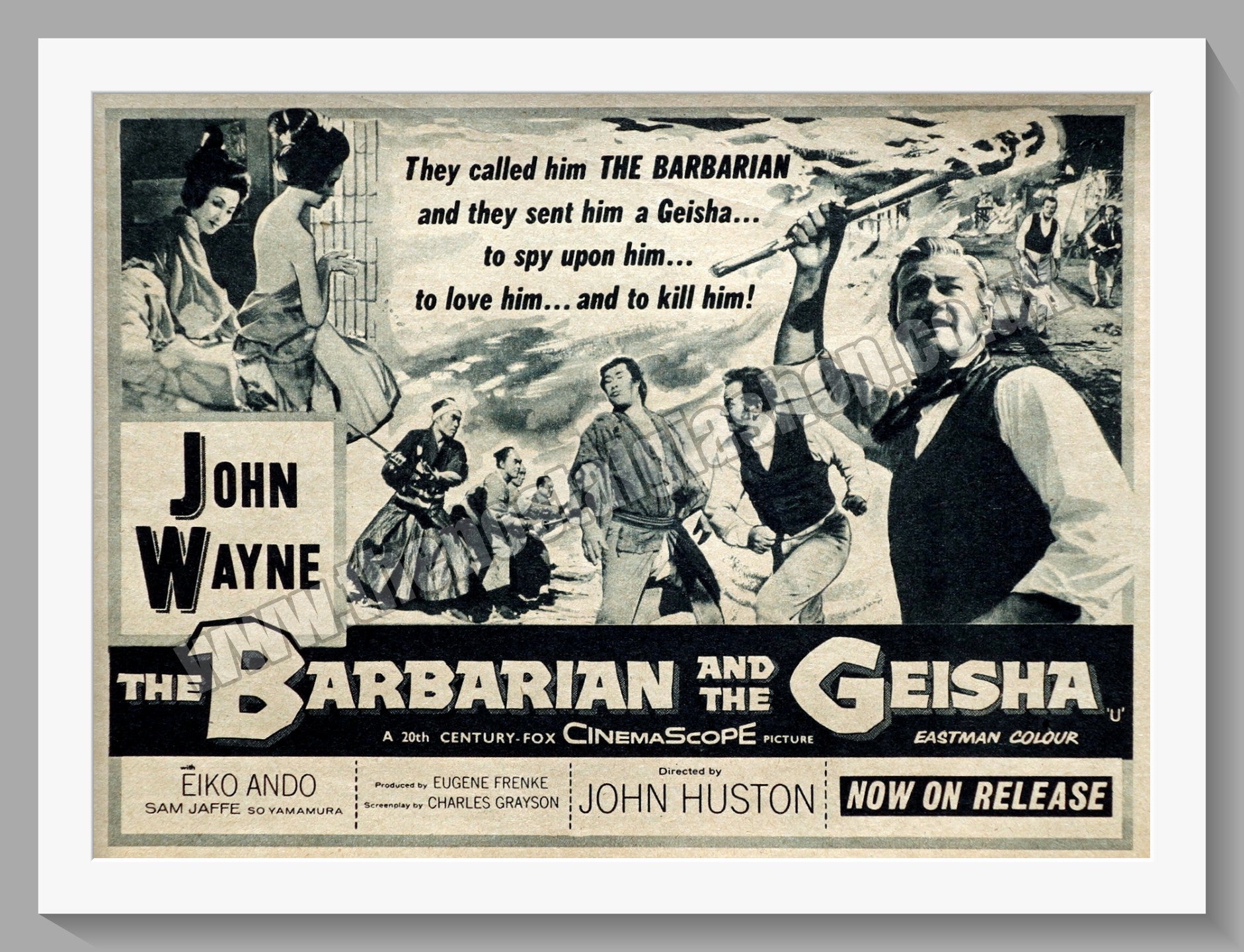The Barbarian and The Geisha. John Wayne. 1958 Original Advert (ref AD ...