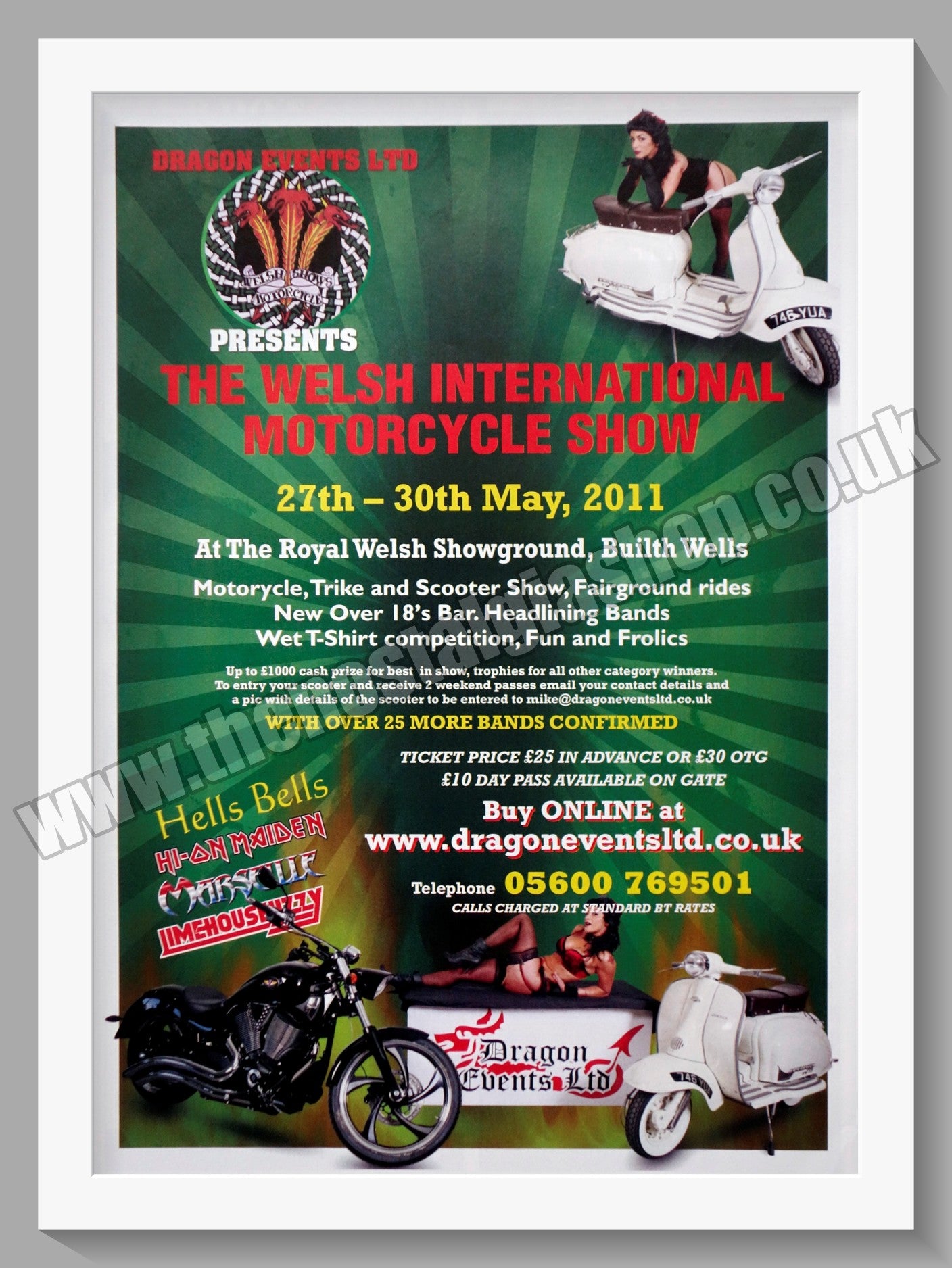 Welsh International Motorcycle/ Scooter Rally 2011. Original Advert (r ...