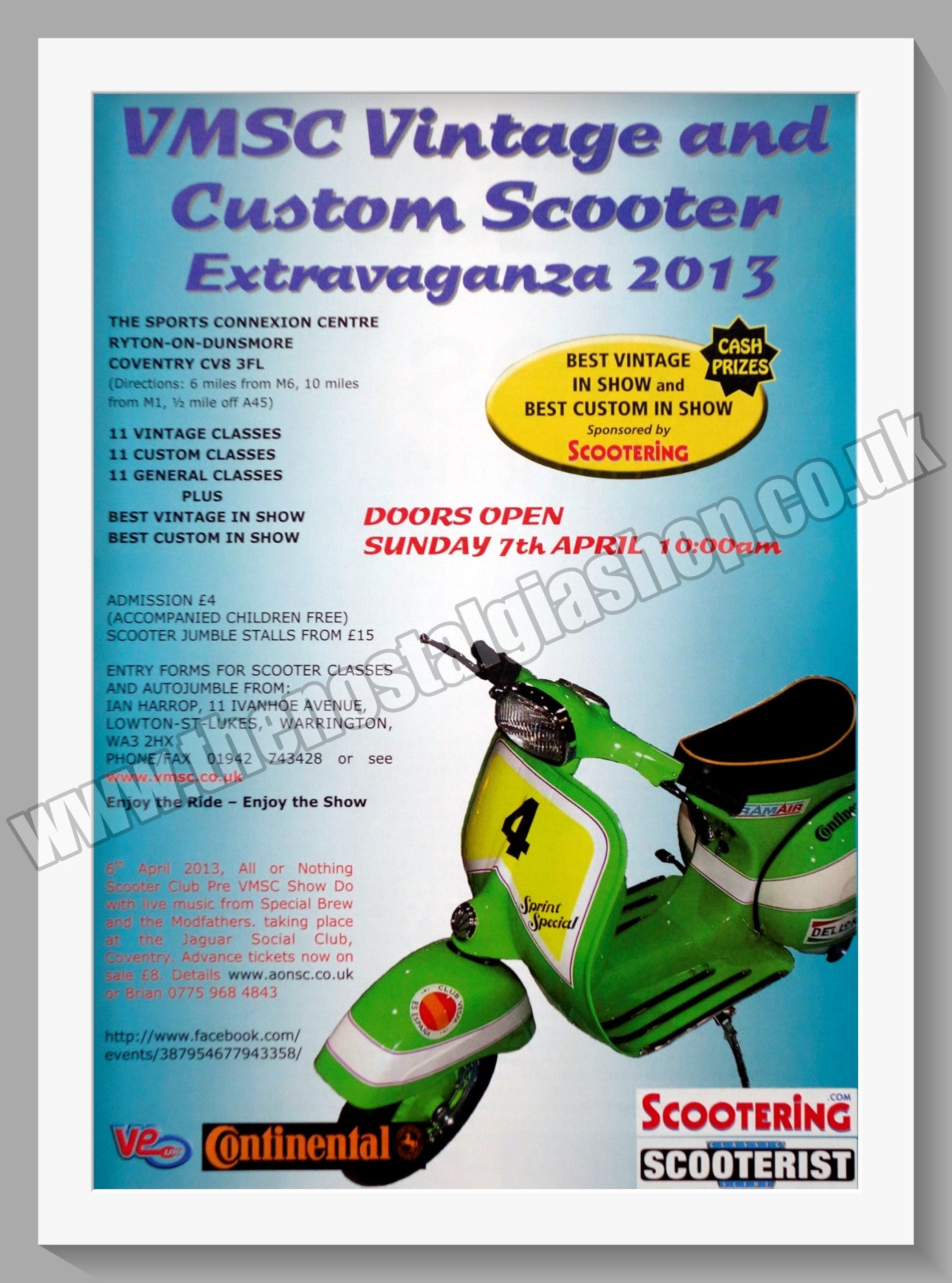 VMSC Scooter Extravaganza Coventry. 2013. Original Advert (ref AD60142 ...