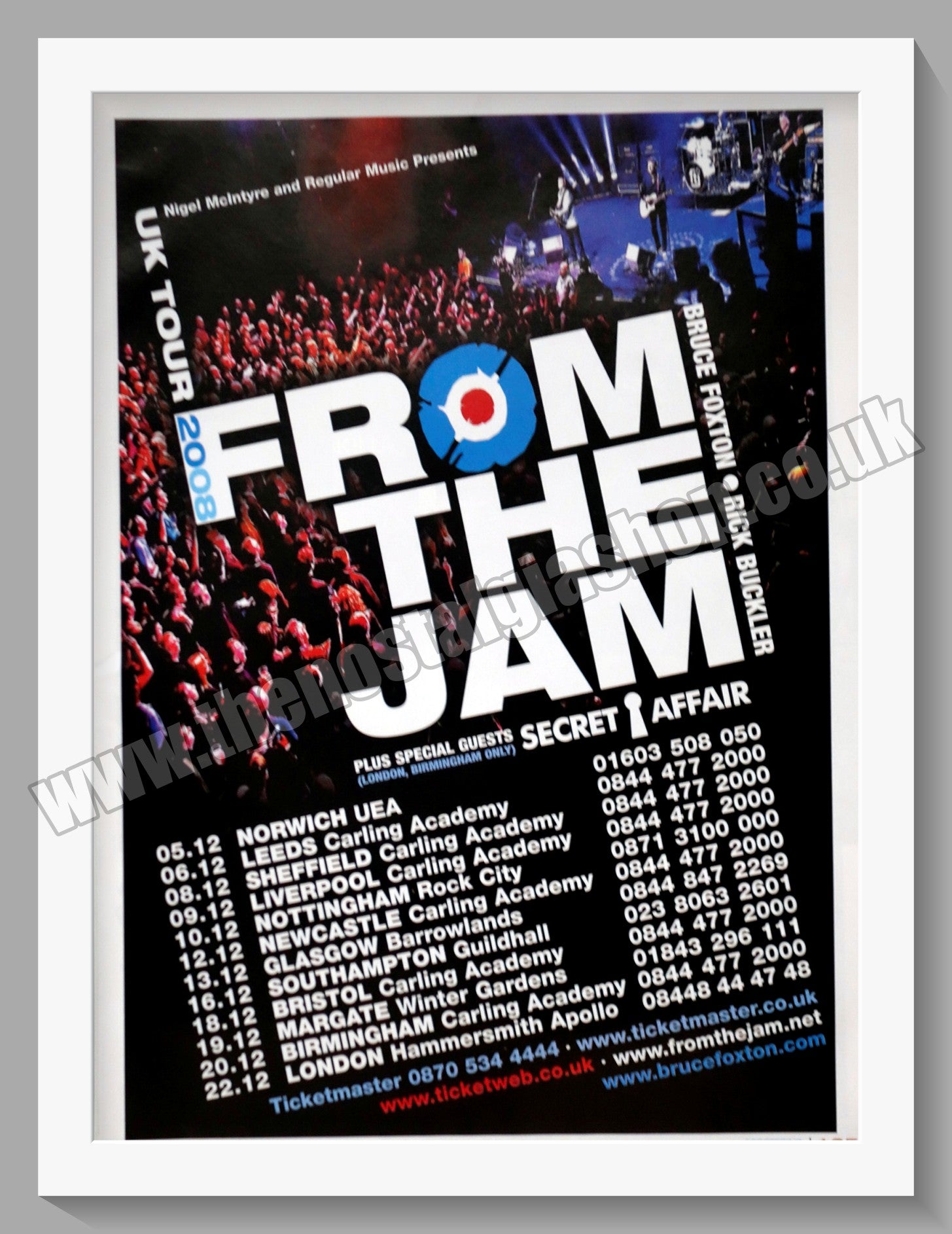 From The Jam (Bruce Foxton) UK Tour. Vintage Advert 2008 (ref AD60340 ...