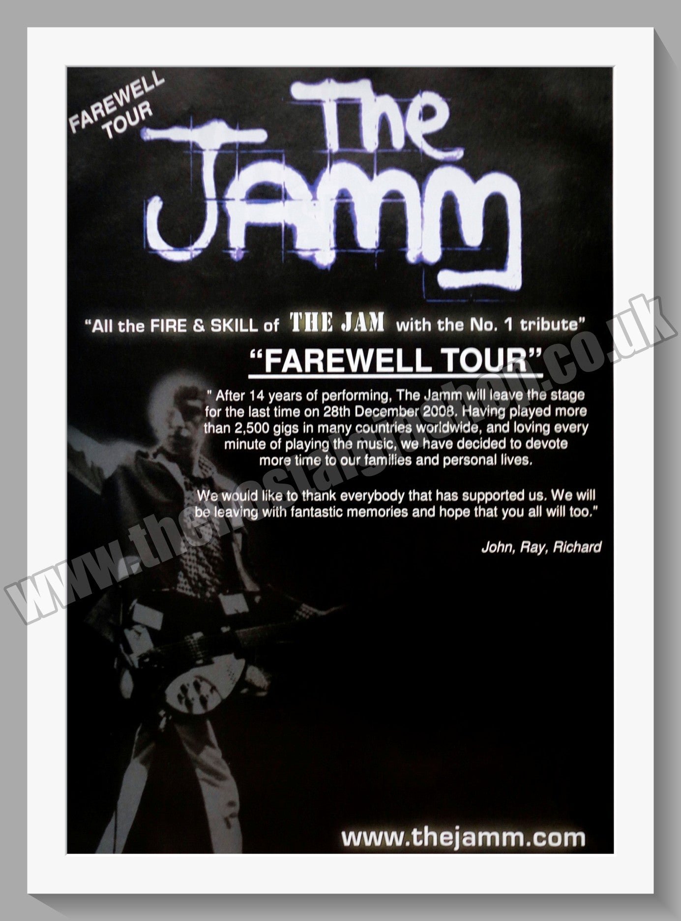 The Jamm (Jam Tribute) Farewell UK Tour. Vintage Double Advert 2008 (r ...