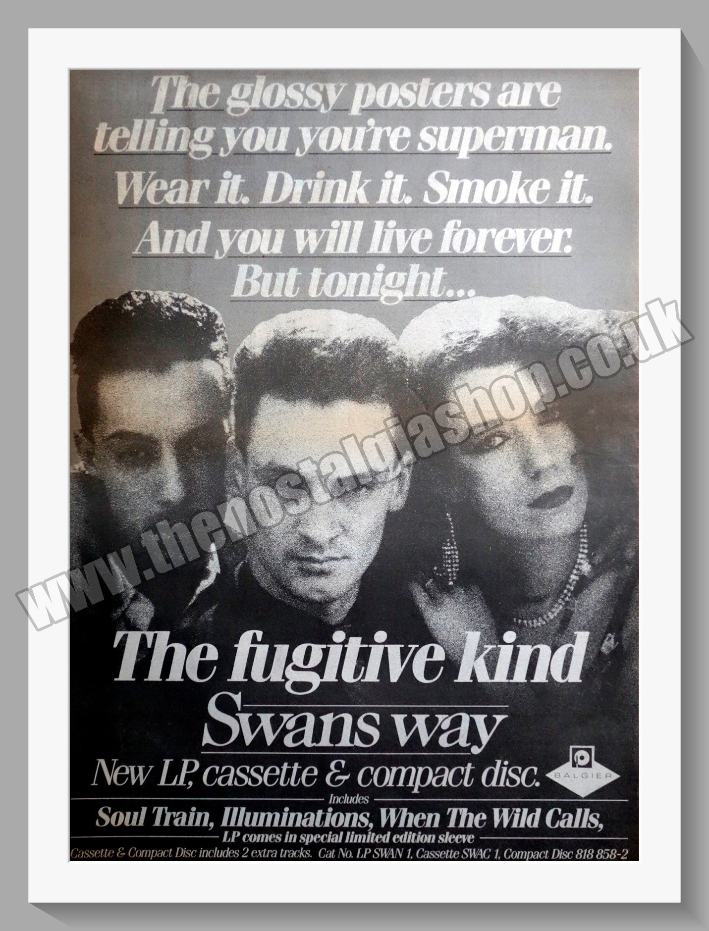 Swans Way The Fugitive Kind. Original Advert 1984 (ref AD14956) – The ...