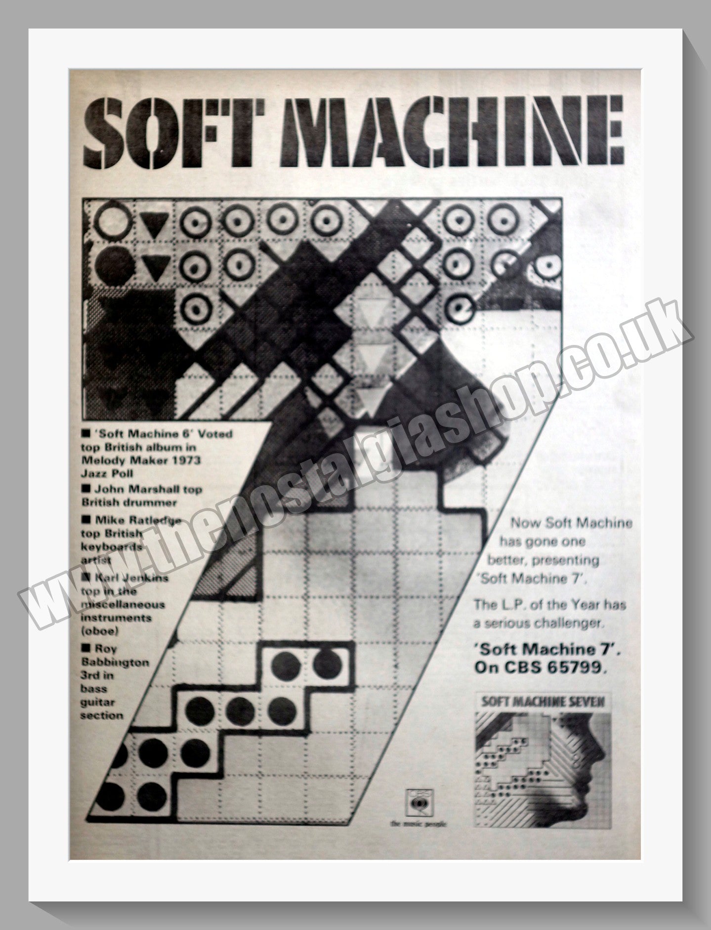 Soft Machine 7. Original Advert 1973 (ref AD14981) – The Nostalgia Shop