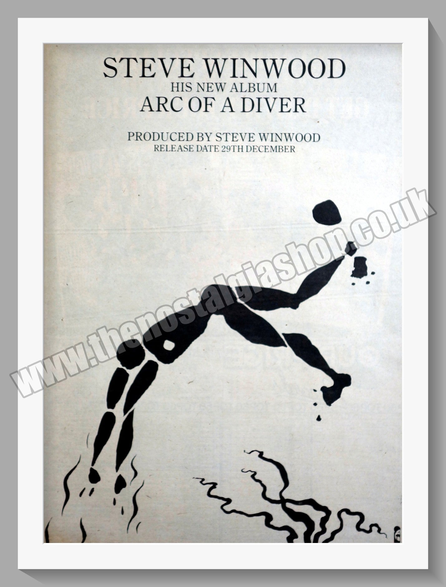 Steve Winwood Arc Of A Diver.1980 Large Original Advert (ref AD15072 ...