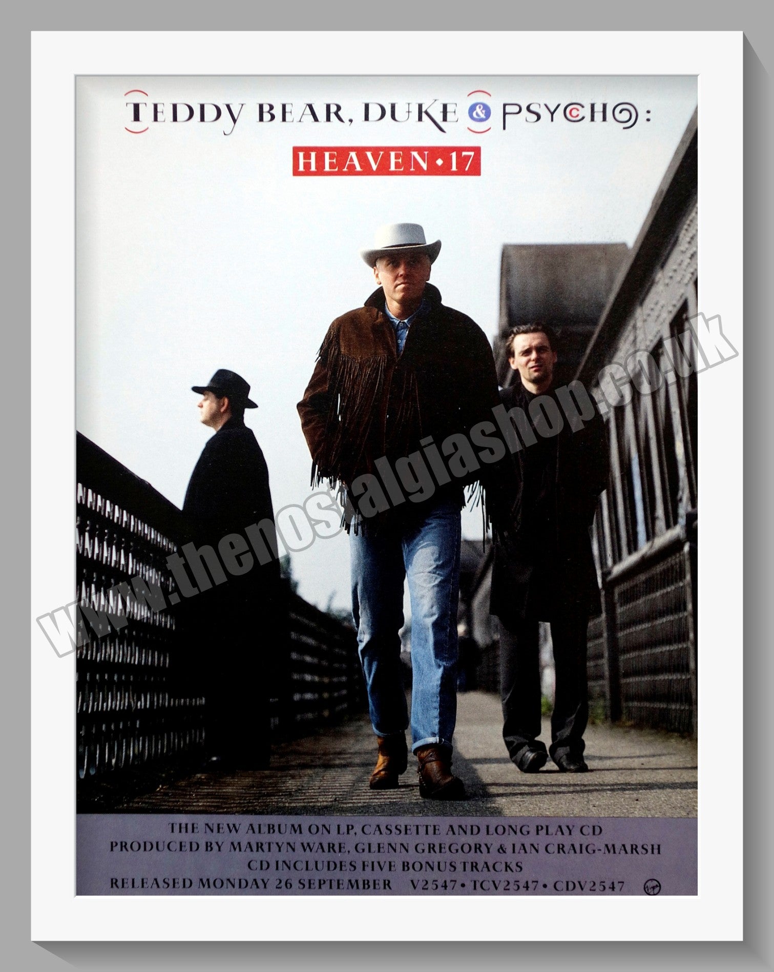 Heaven 17. Teddy Bear, Duke & Psycho. Original Vintage Advert 1988 (re ...
