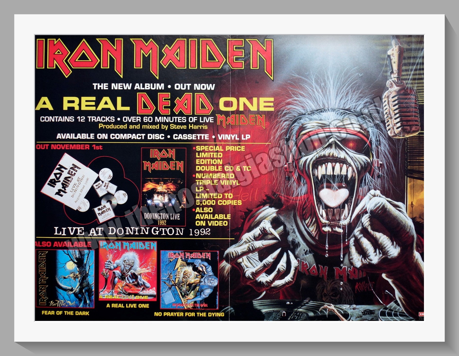 Iron Maiden. A Real Dead One. Original Advert 1993 (ref AD60424) – The ...