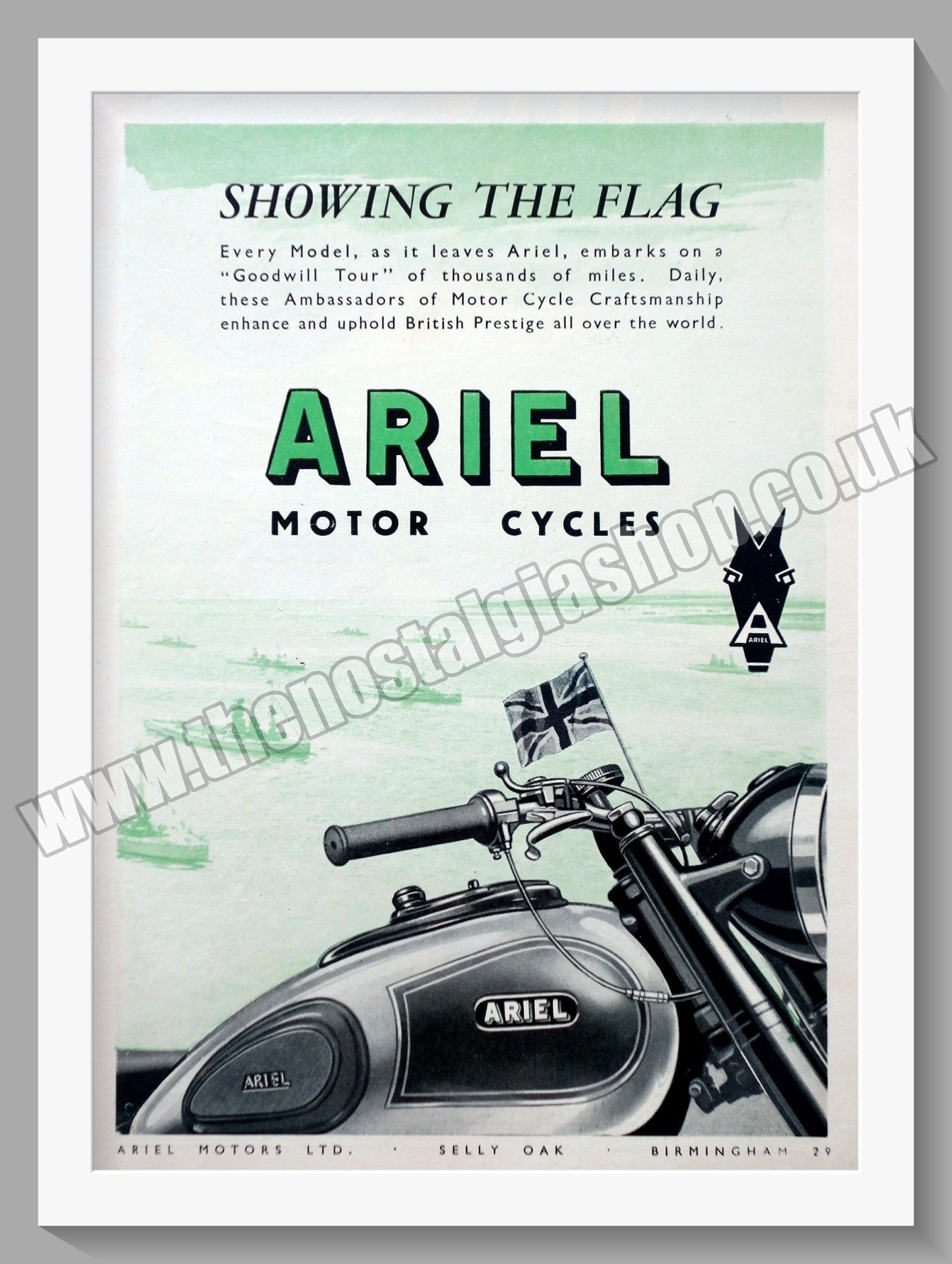 Ariel Motorcycles. Original Advert 1948 (ref AD60458) – The Nostalgia Shop