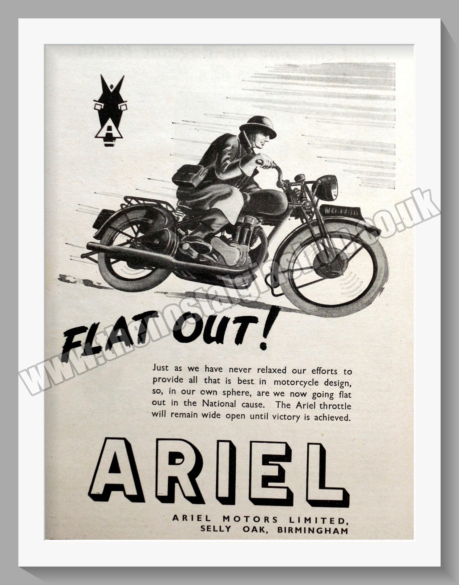 Ariel Motorcycles. Original Advert 1940 (ref AD60504) – The Nostalgia Shop
