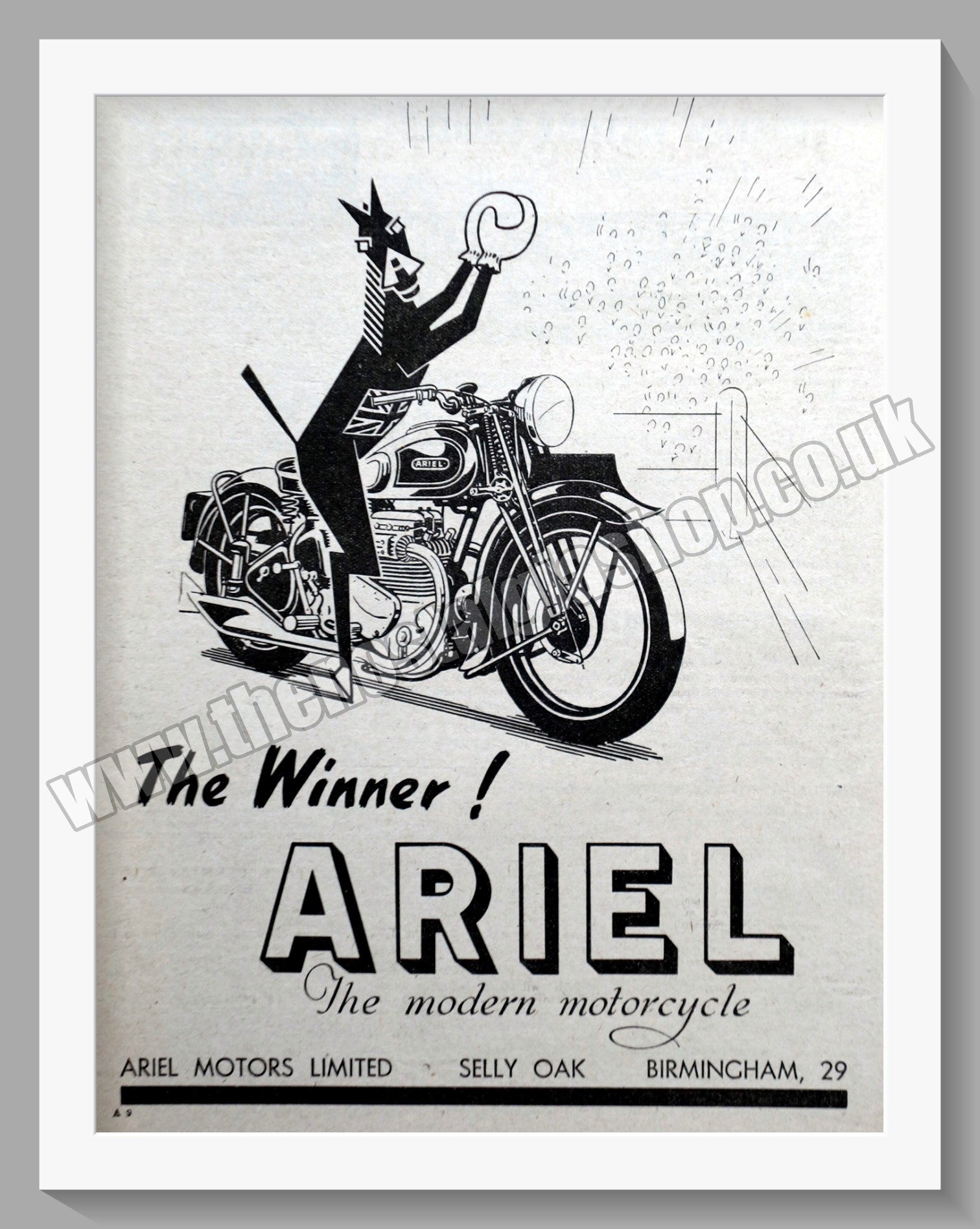Ariel Motorcycles. Original Advert 1945 (ref AD60514) – The Nostalgia Shop