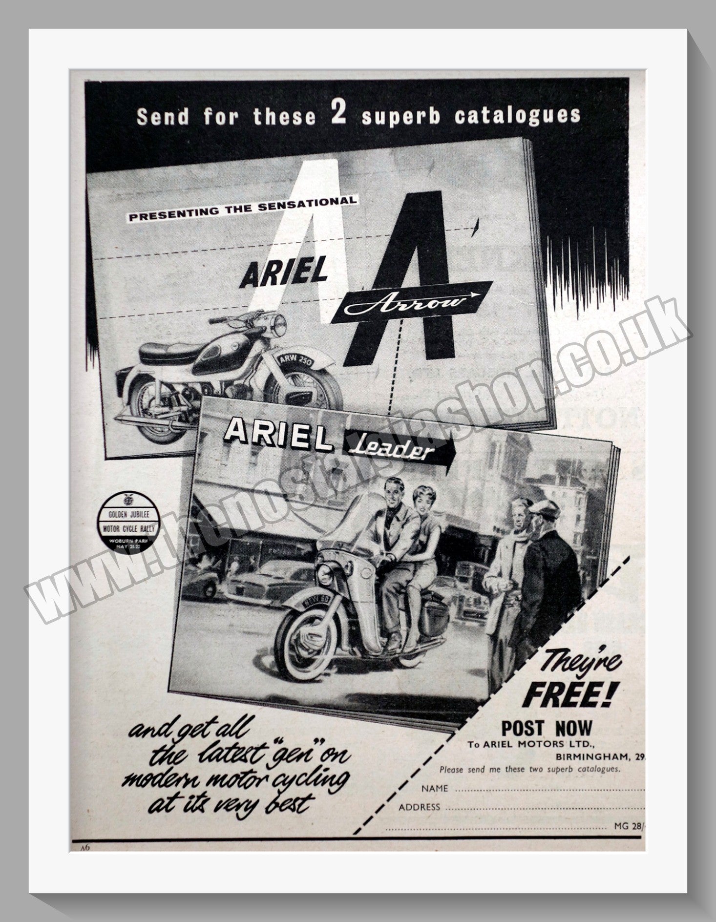 Ariel Leader Motorcycles. Original Advert 1960 (ref AD60547) – The ...