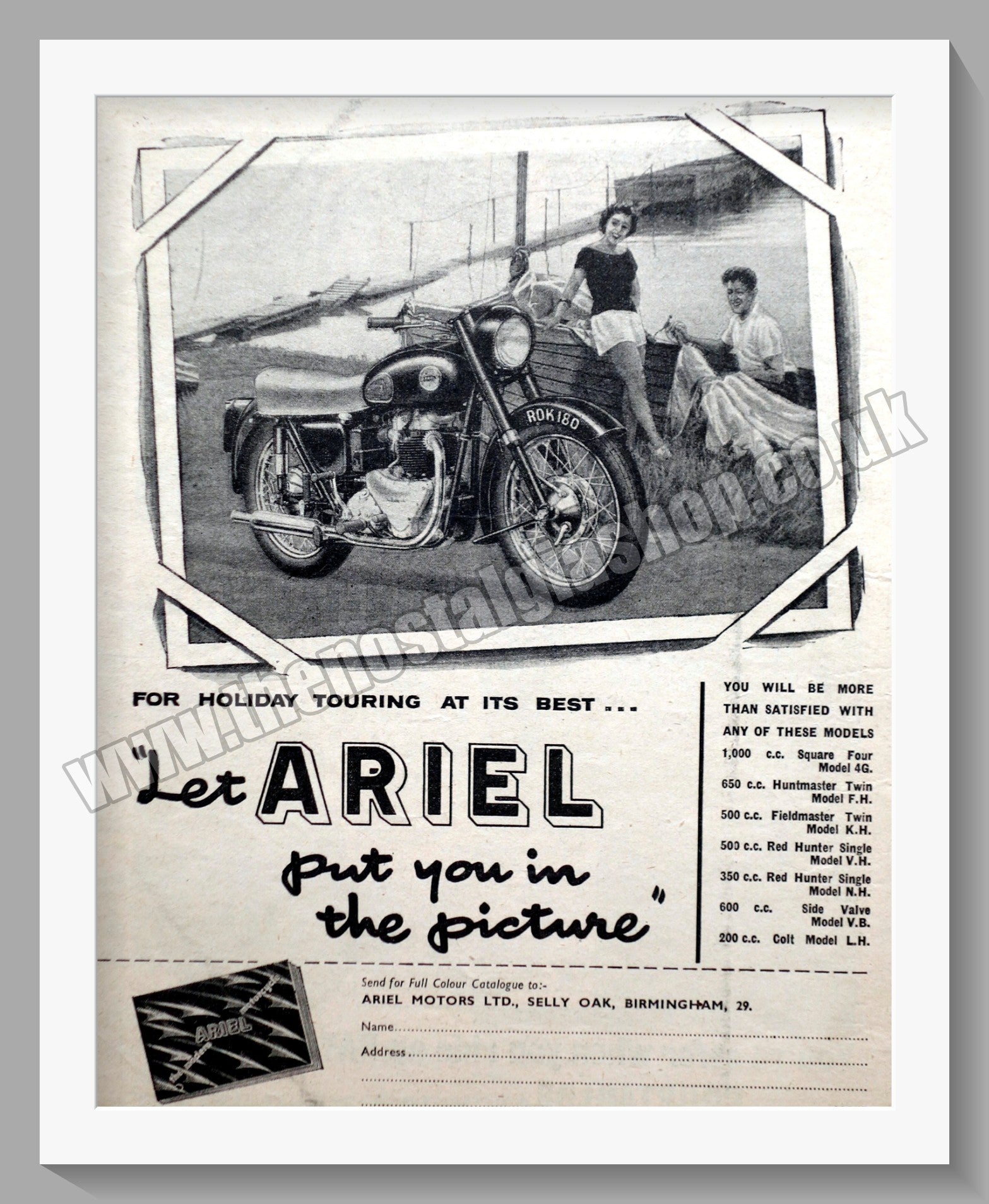 Ariel Motorcycles. Original Advert 1957 (ref AD60572) – The Nostalgia Shop