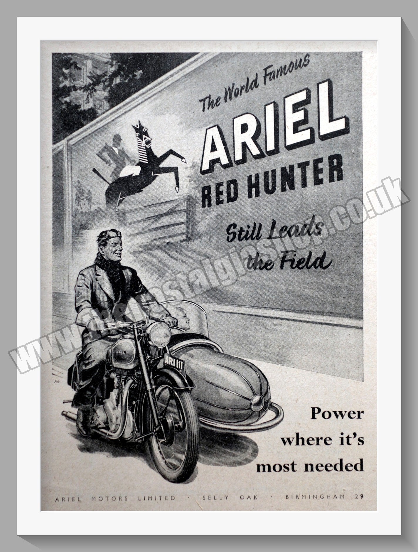 Ariel Red Hunter Motorcycles. Original Advert 1950 (ref AD60580) – The ...