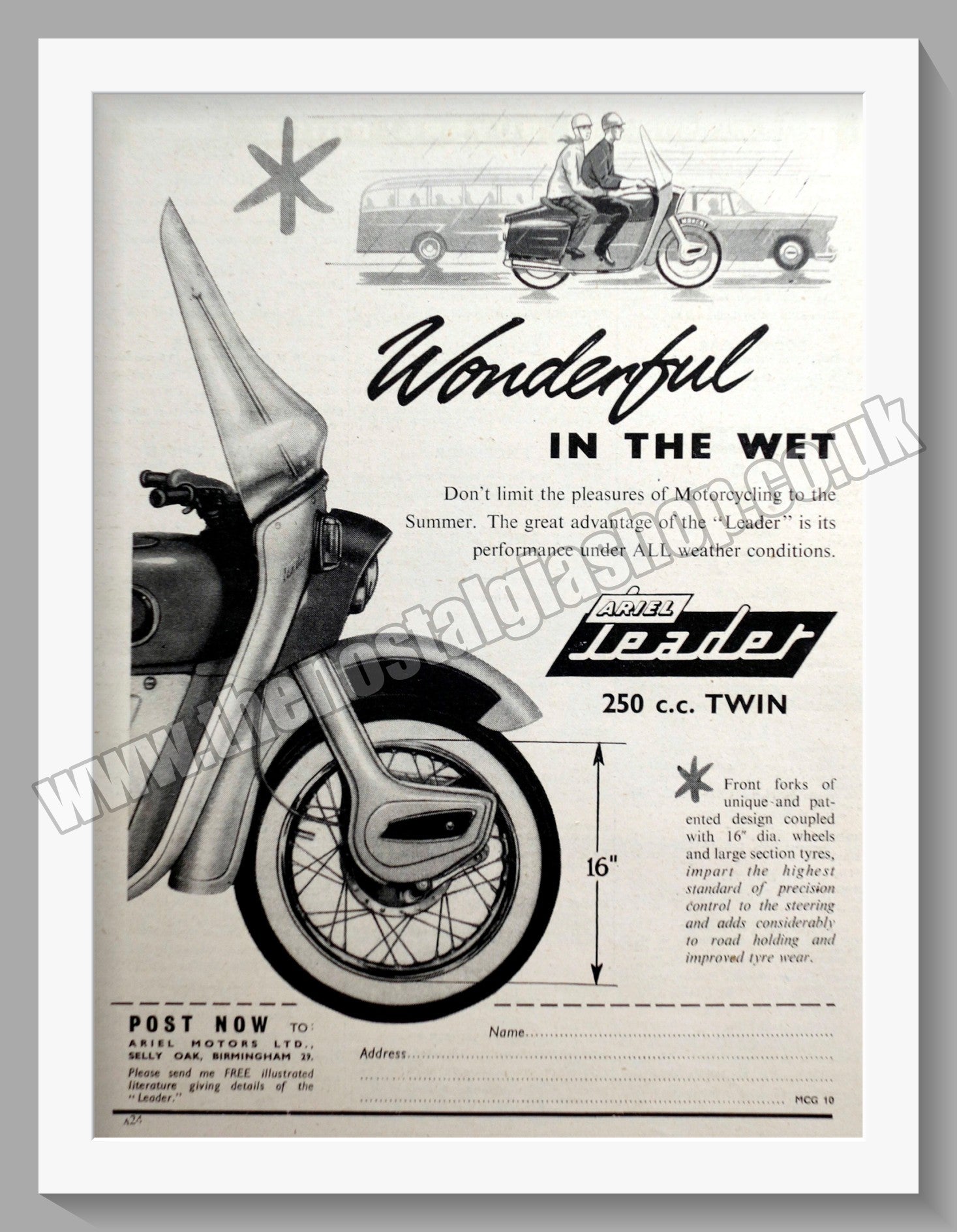 Ariel Leader Motorcycles. Original Advert 1959 (ref AD60629) – The ...