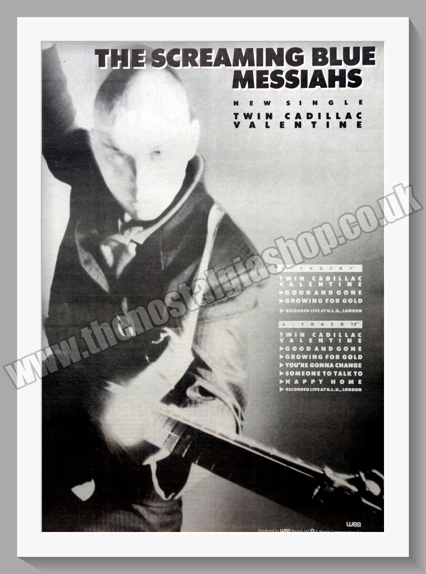 Screaming Blue Messiahs (The) Twin Cadillac Valentine. 1985 Original A ...