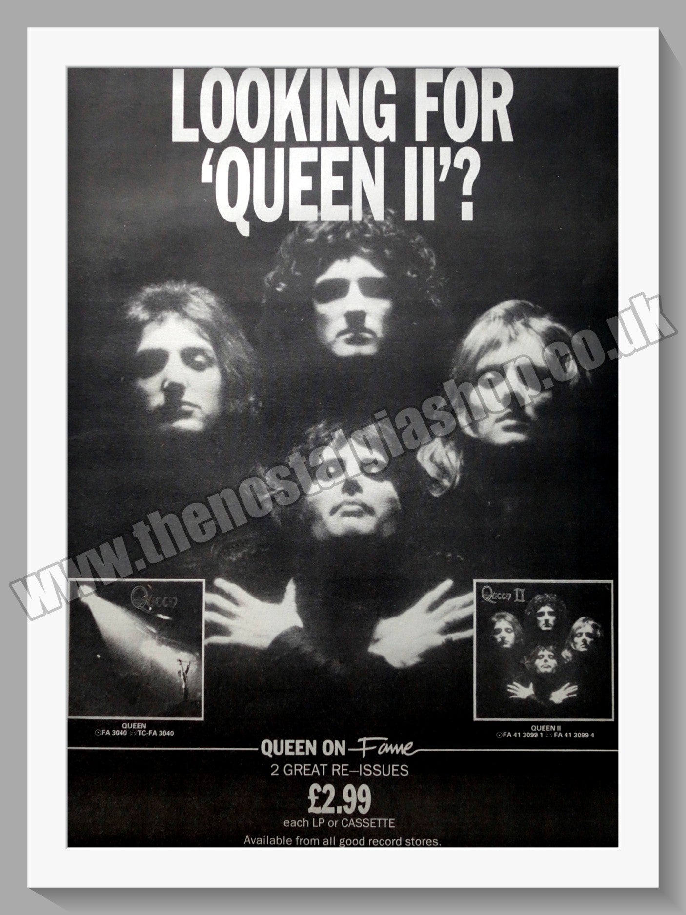 Queen II Re-Issue. 1984 Original Advert (ref AD15232) – The Nostalgia Shop